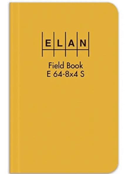 Elan E64-8X4 Sewn Field Surveying Book 4 ⅞ X 7 ¼ Yellow Stiff Cover ...
