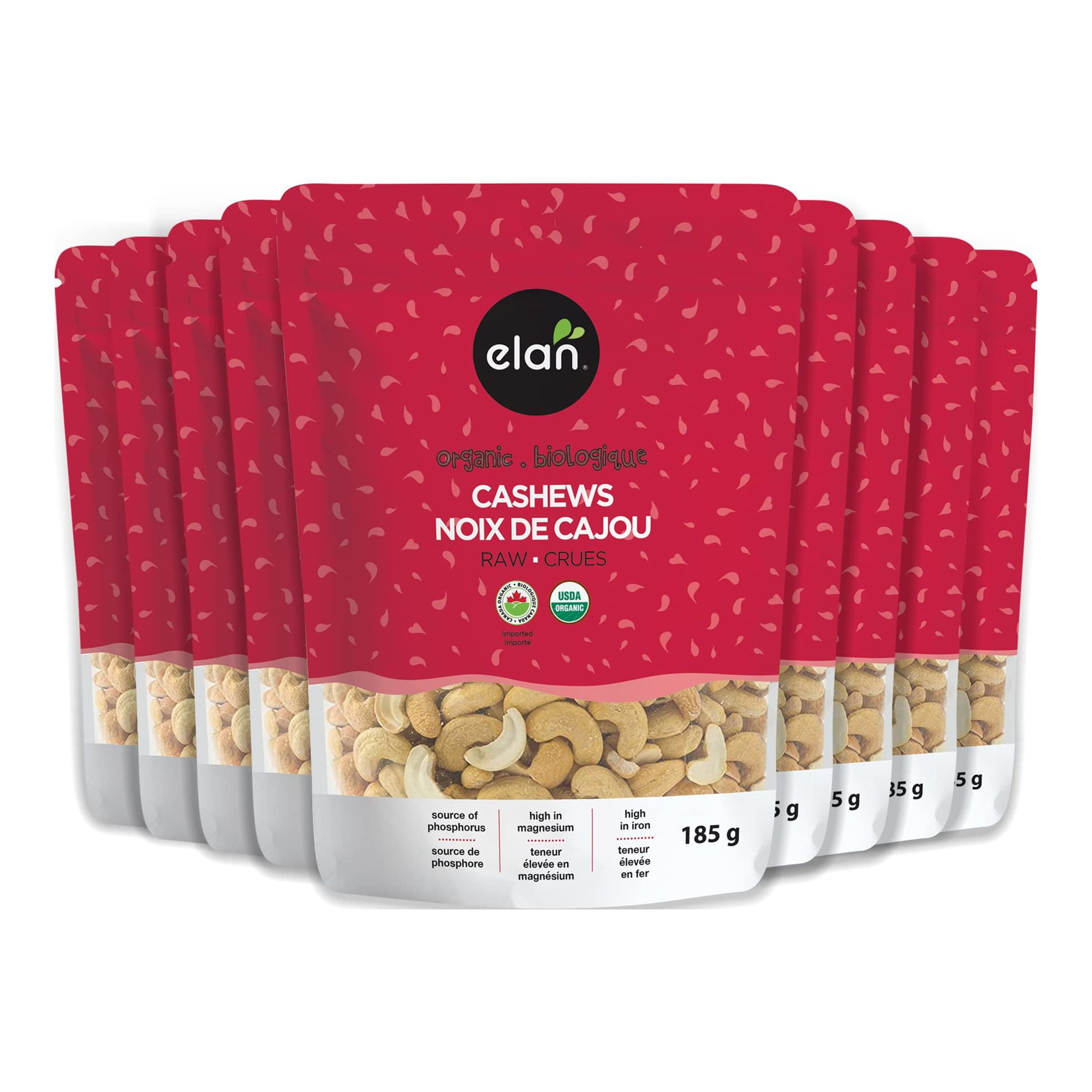 Elan Organic Raw Cashews, RRF12 Unroasted, Unsalted, Non-GMO, Vegan ...