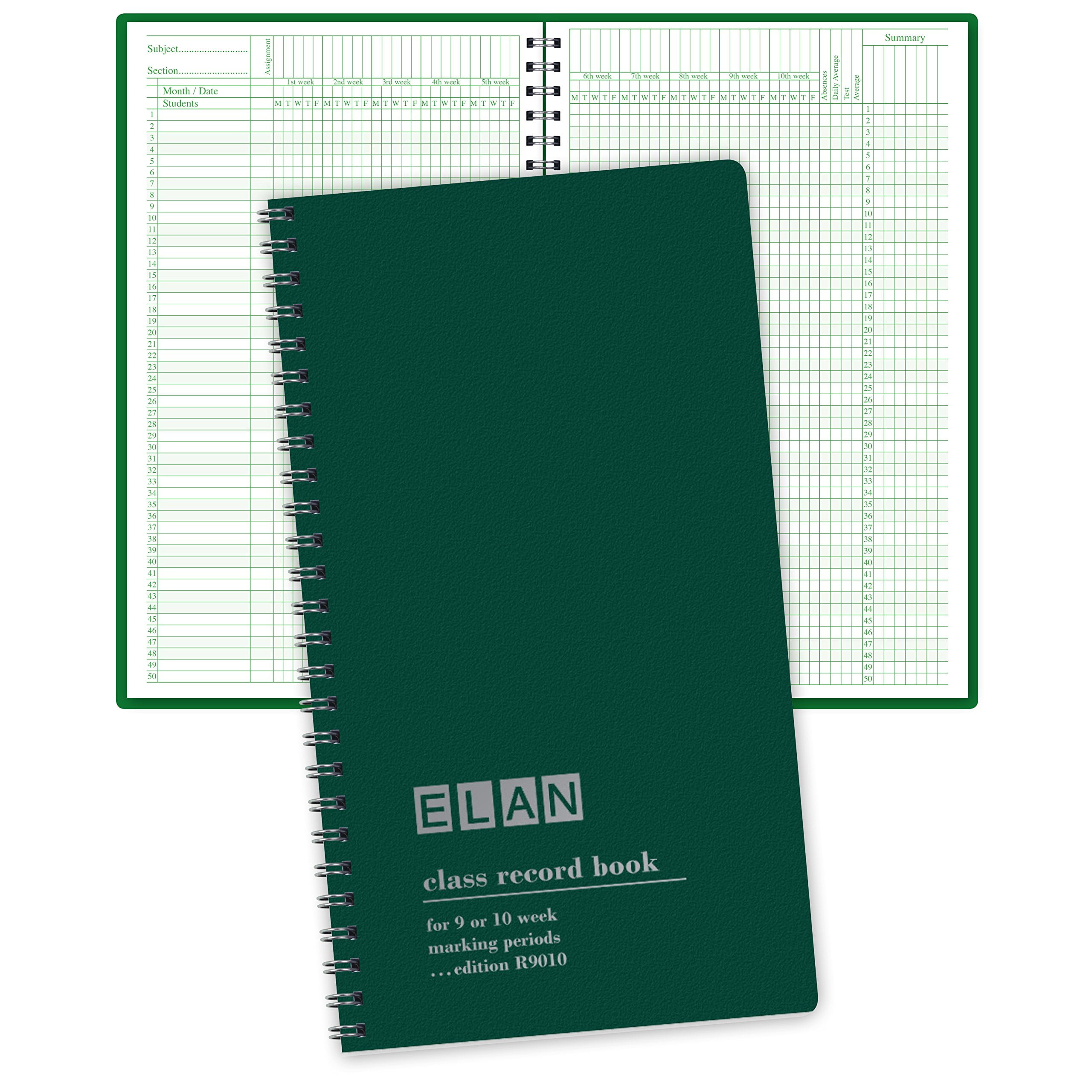 Elan Publishing Company Class Record Book,7" x 11",Green - Walmart.com
