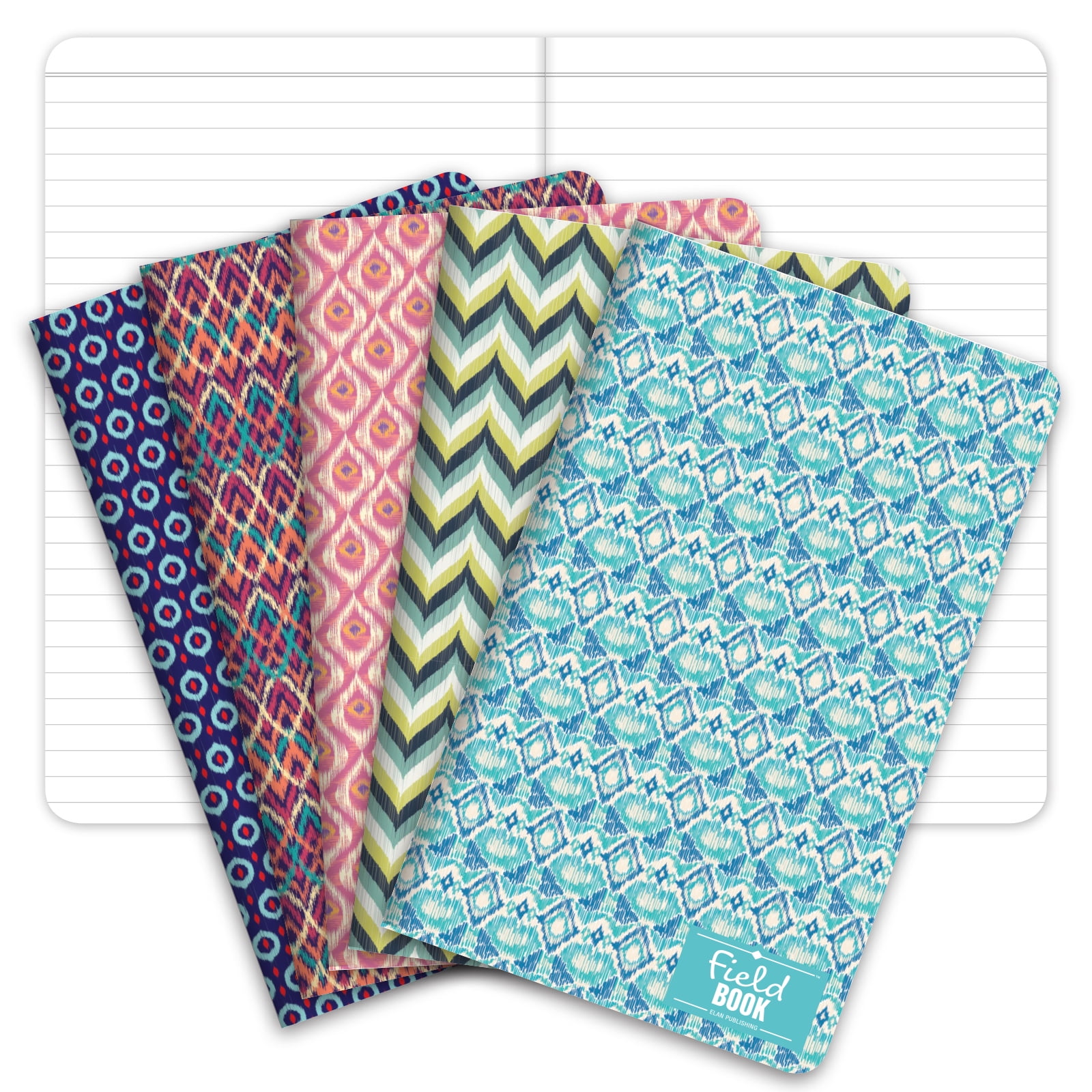 Elan Publishing Company Ikat Lined Writing Notebook, 5" x 8", Assorted ...