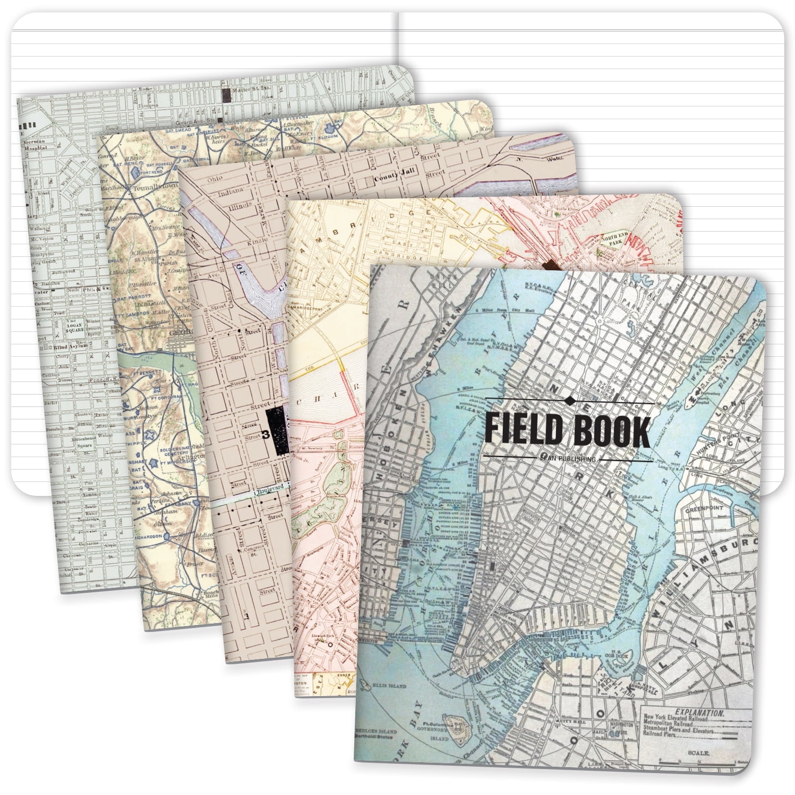 Elan Publishing Company Field Notebook/Journal - 8"x10" - Maps Covers ...