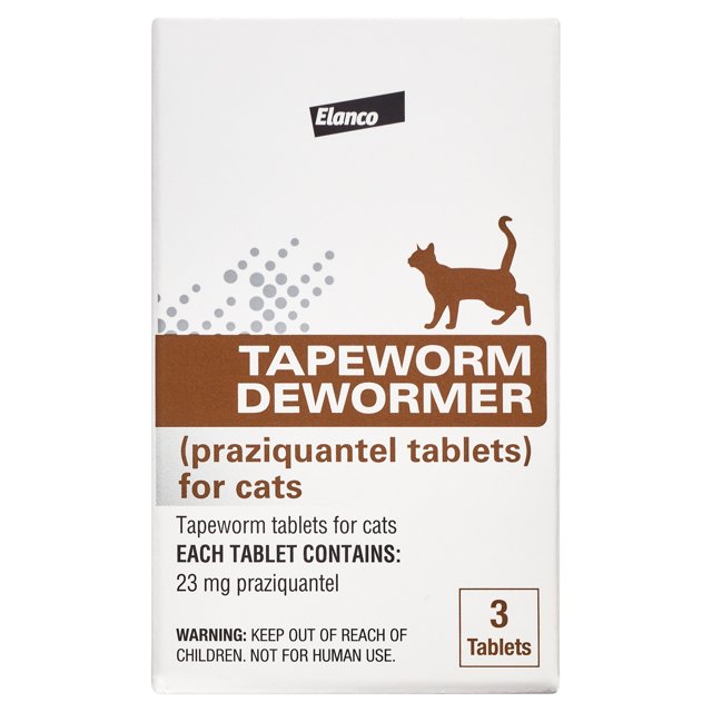 Elanco Tapeworm Removal Dewormer for Cats, 3 Tablets Praziquantel ...