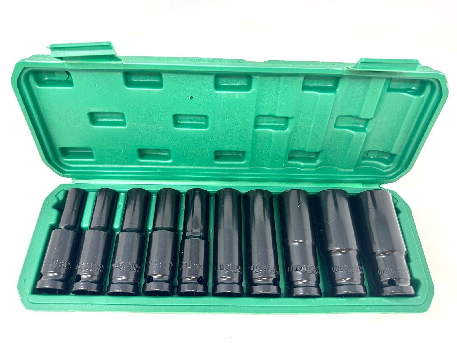 Eland 1/2 Inch Deep Drive Hex Impact Socket 10 pcs Metric 5/16–15/16 Inch Set CR-V Box - Walmart.com