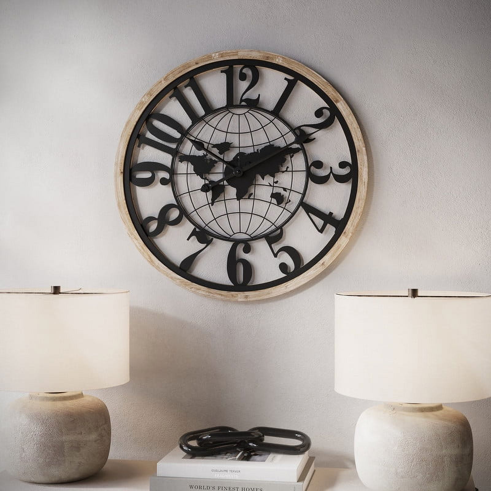 Elandra Wall Clock - Contemporary Design - 24 Diameter - Walmart.com