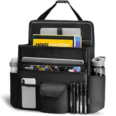 Car Backseat Organizer with Foldable Table Tray, PU Leather Multi ...