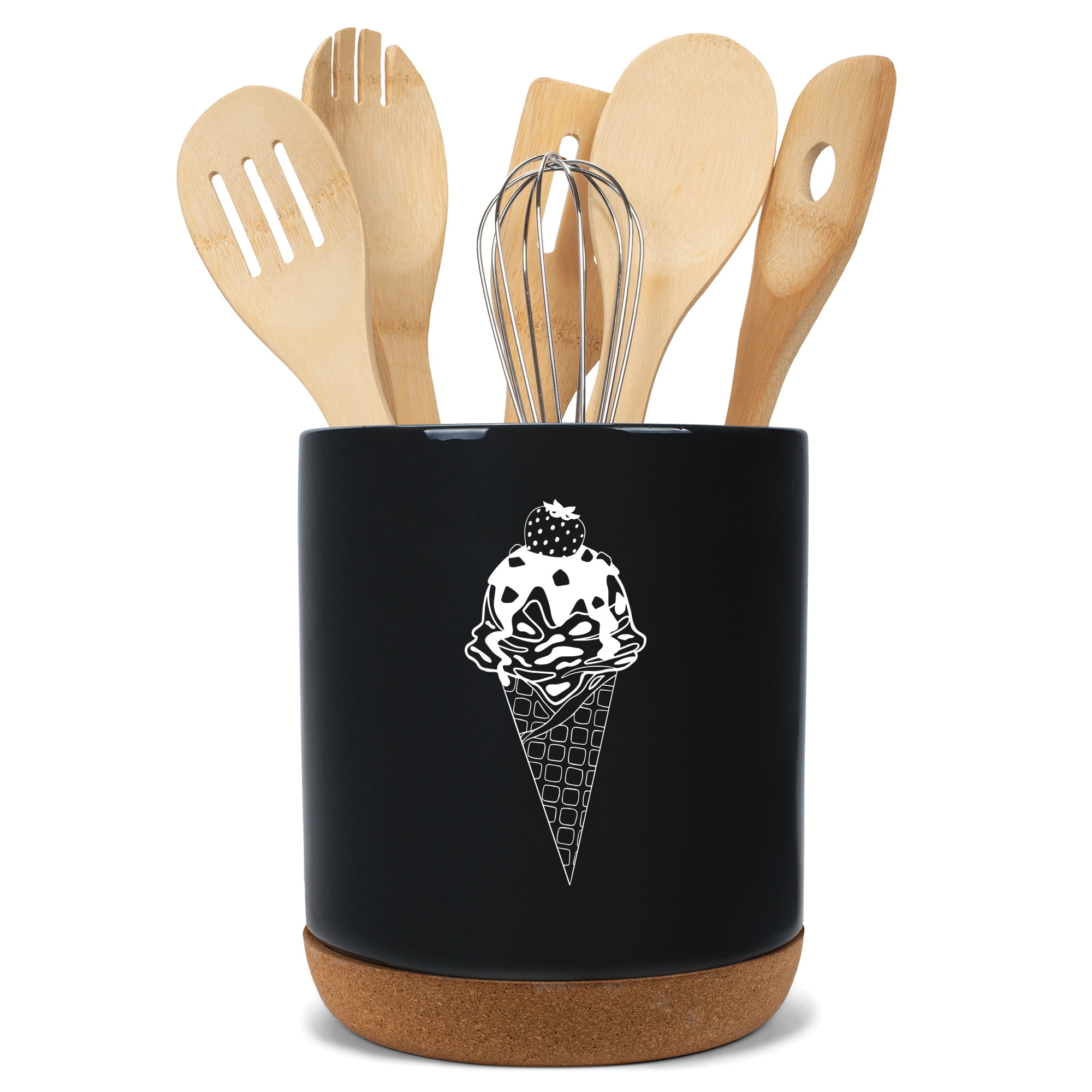 Elanze Designs 8 inch Ice Cream Waffle Cone Ceramic Kitchen Utensil ...