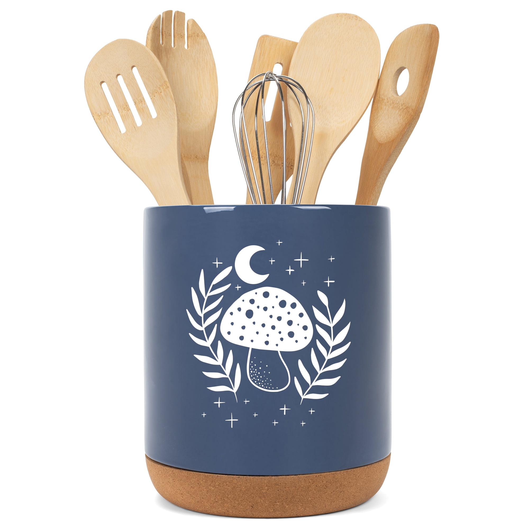 Elanze Designs 8 inch Moon Mushroom Leaf and Stars Ceramic Kitchen ...