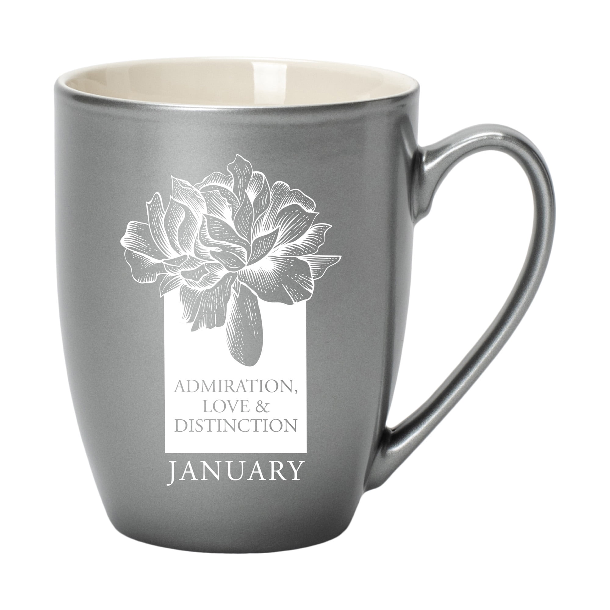 Elanze Designs Admiration Love And Distinction January Grey 10 ounce ...