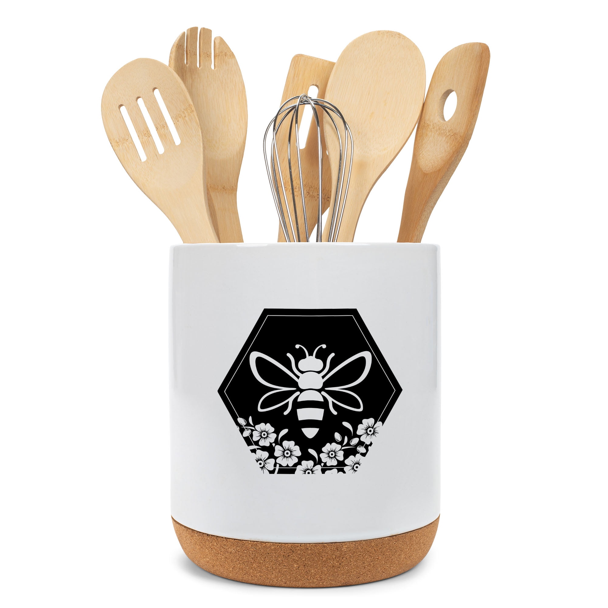 Elanze Designs Bee Honeycomb Flowers Arrangement Hive Ceramic Cork ...