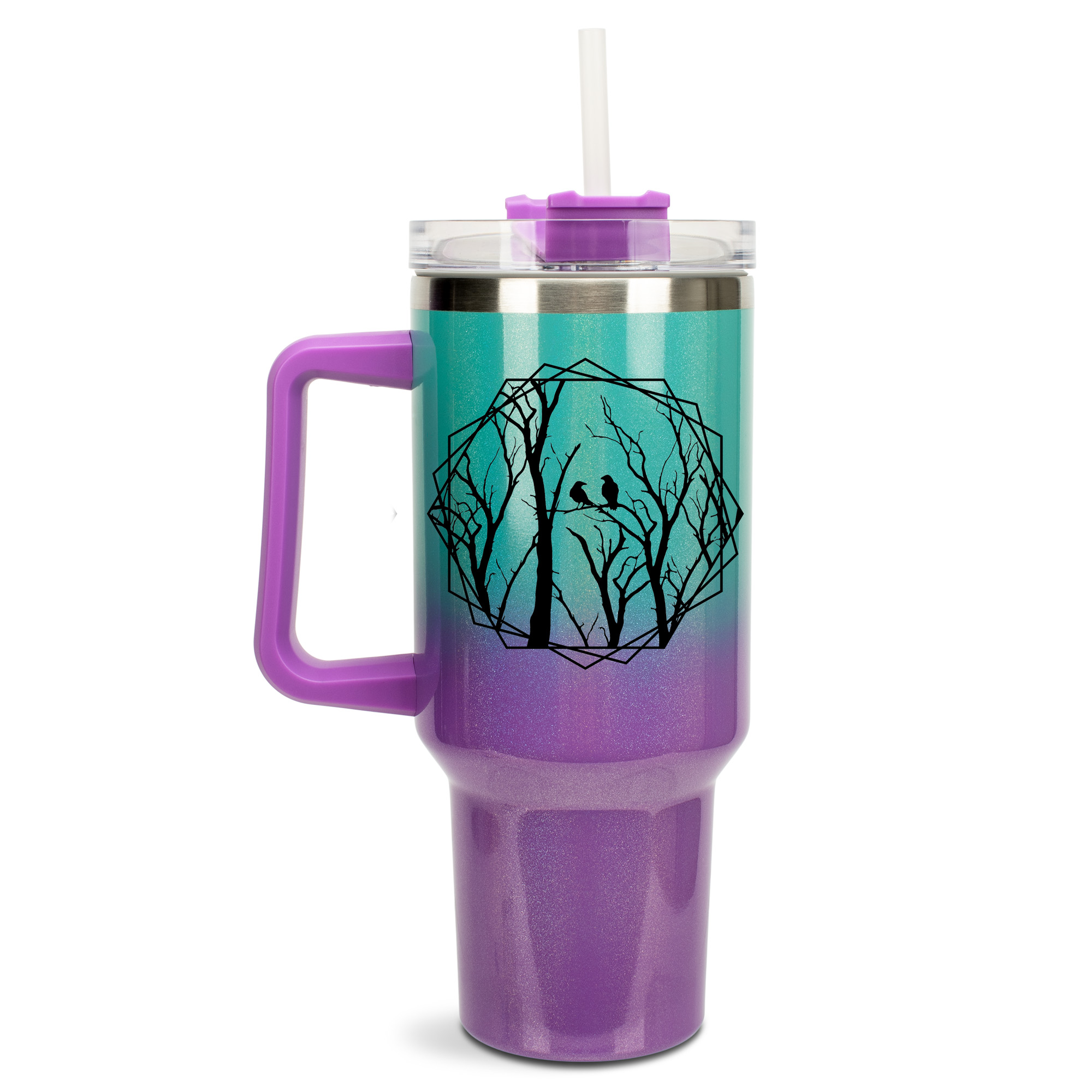 Elanze Designs Birds Resting on Tree Branches 40 oz. Stainless Steel ...