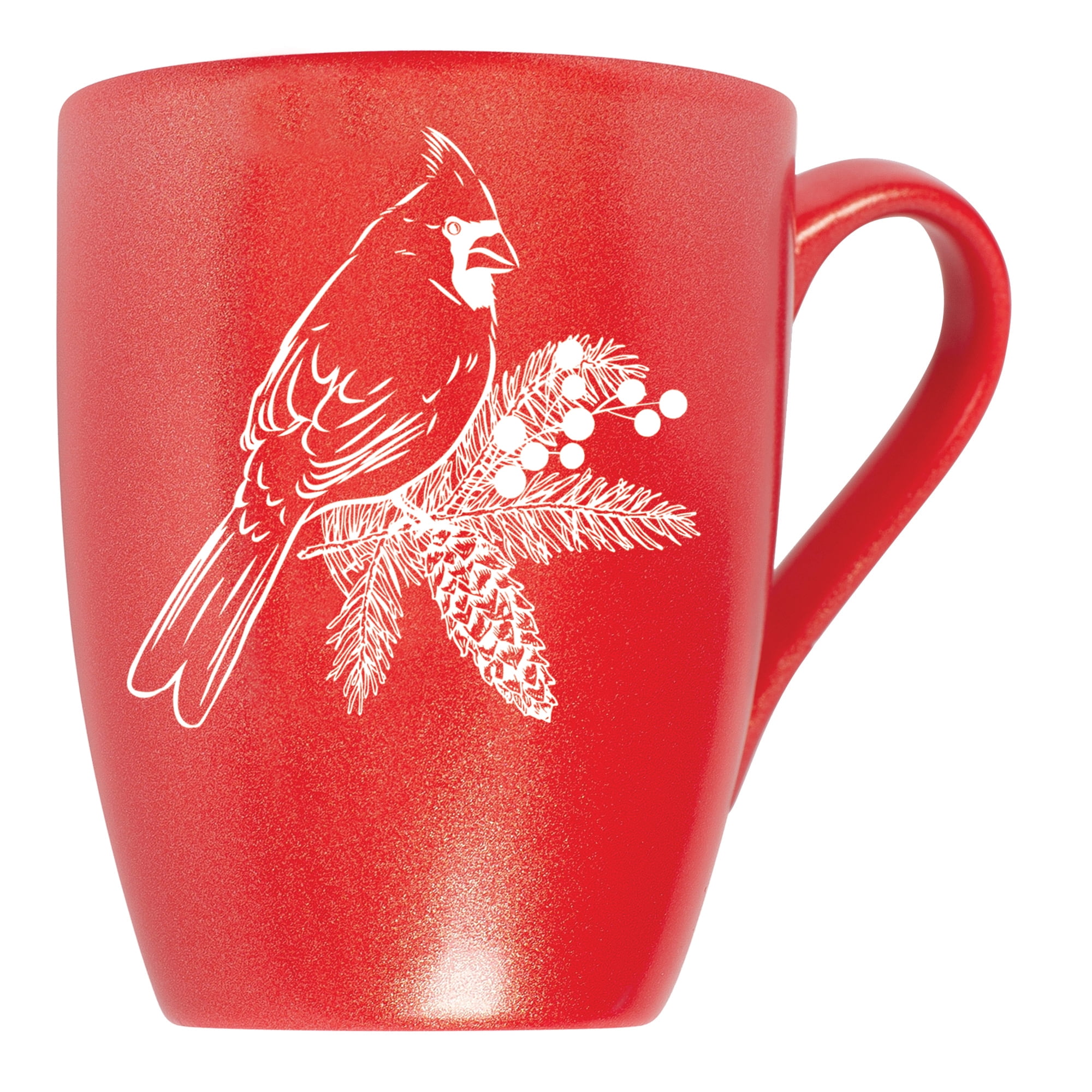 Elanze Designs Cardinal Pine Cone Crimson Red 10 ounce New Bone China ...