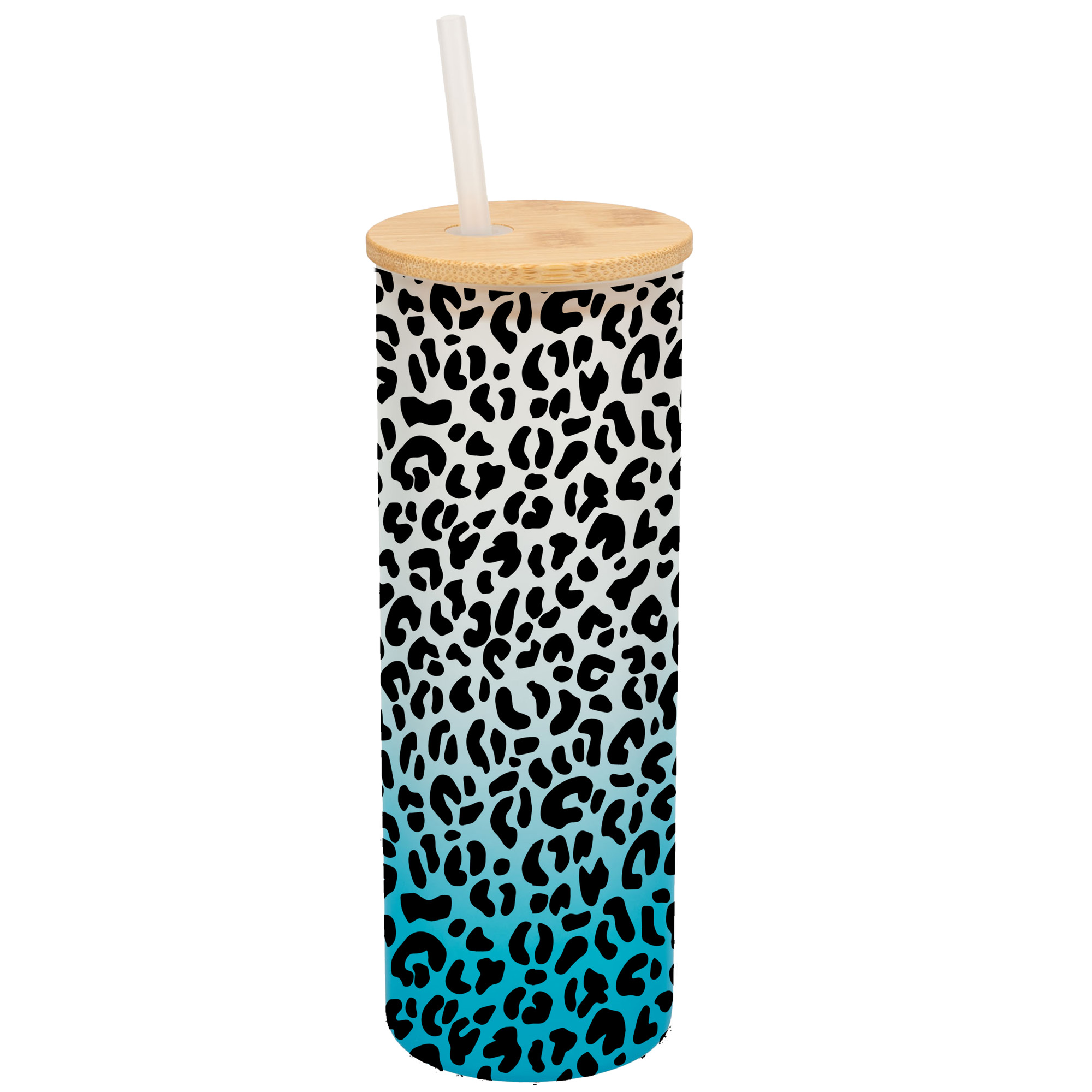 Elanze Designs Cheetah Animal Print Wrap-Around Design 25 Ounce Frosted ...