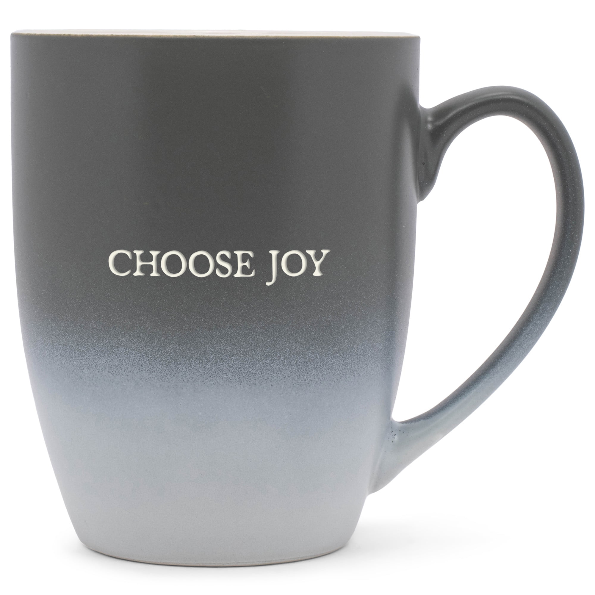 Elanze Designs Choose Joy Two Toned Ombre Matte Gray and White 12 ounce ...