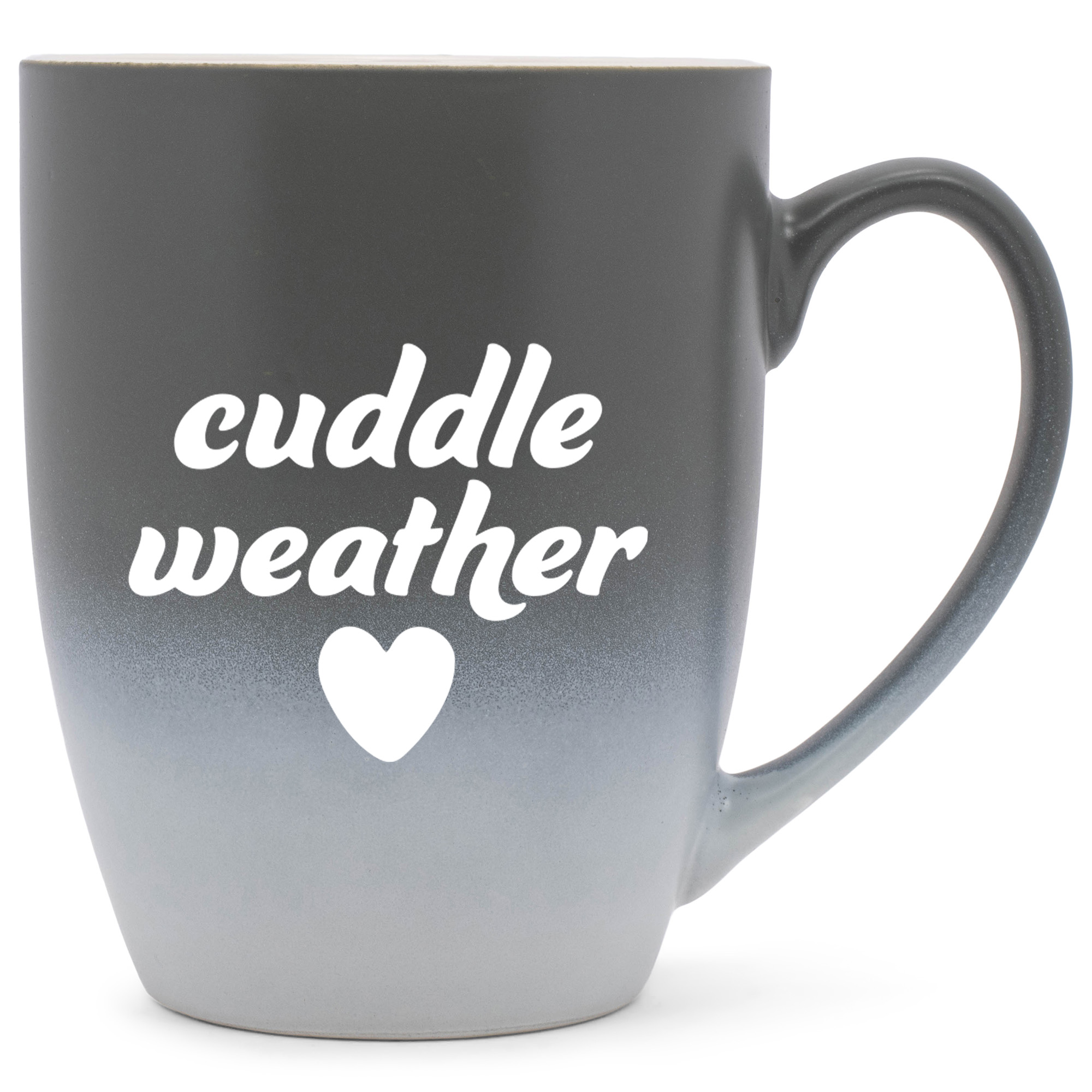 Elanze Designs Cuddle Weather Two Toned Ombre Matte Gray and White 12 ...