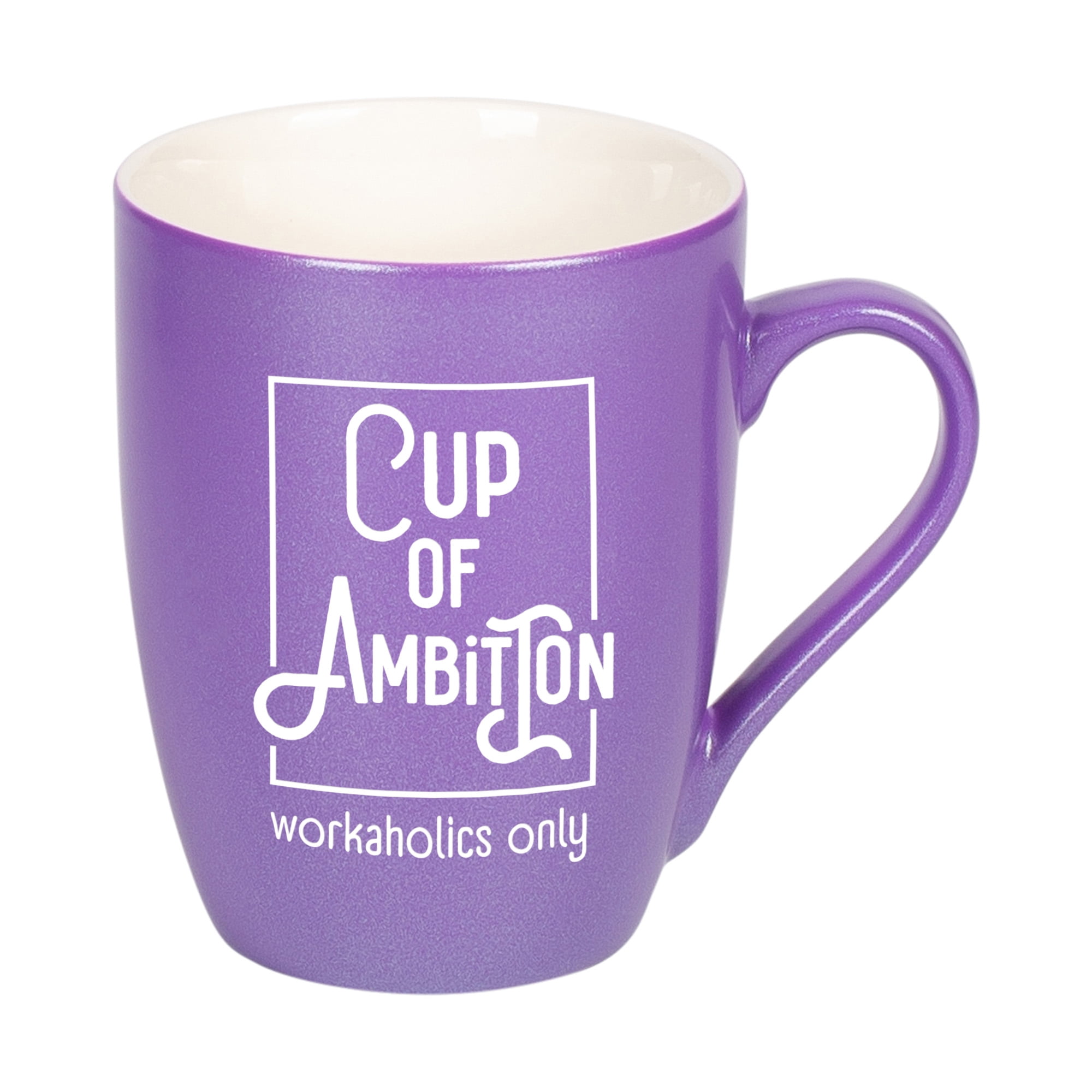 Elanze Designs Cup Of Ambition Workaholic Only Passion Purple 10 ounce ...