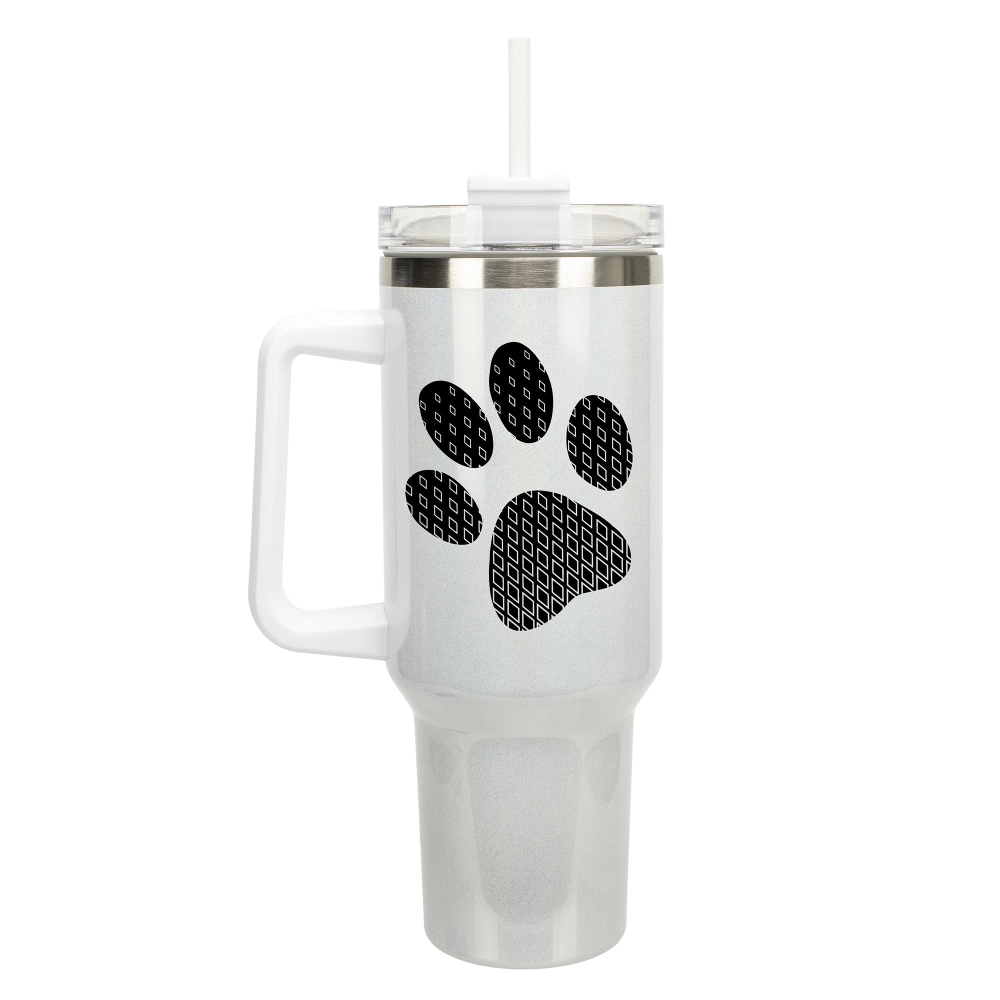 Elanze Designs Duo Diamond Puppy Dog Pawprint Wrap-Around 40 Oz ...
