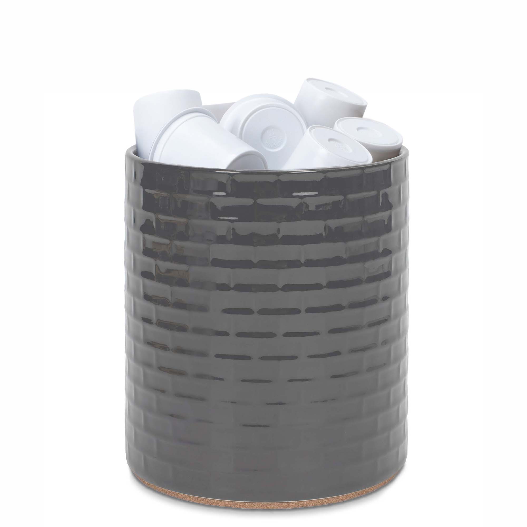 Elanze Designs Embossed Subway Tile Ceramic Stoneware Cork Bottom ...