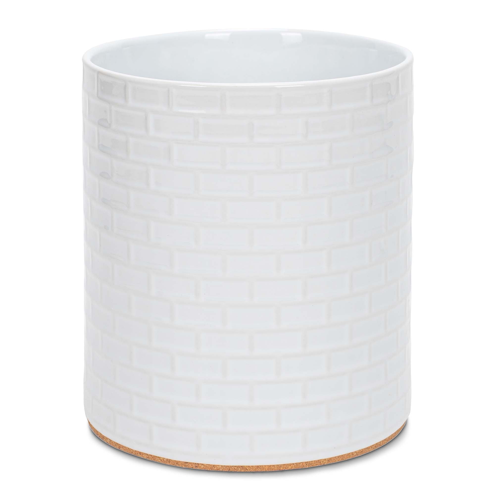 Elanze Designs Embossed Subway Tile Ceramic Stoneware Cork Bottom ...