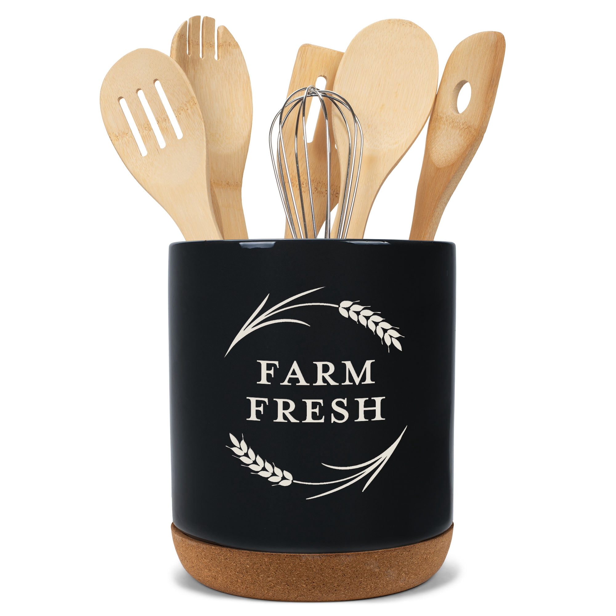 Elanze Designs Farm Fresh Country Kitchen Wheat Laurel Ceramic Cork ...