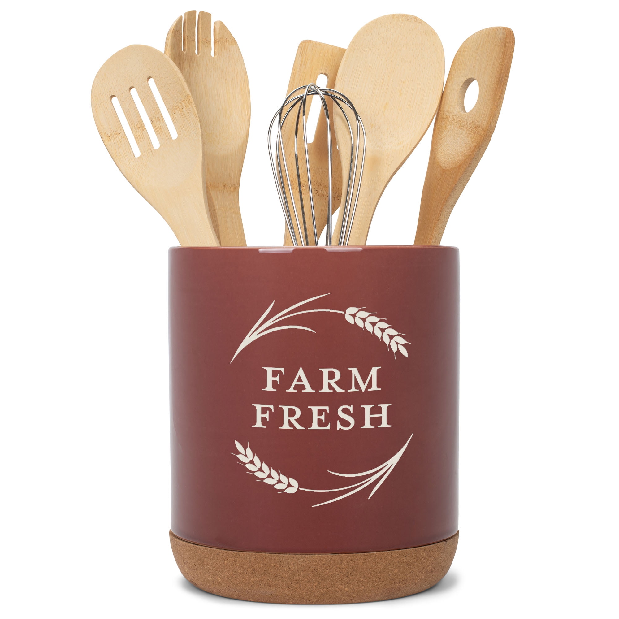 Elanze Designs Farm Fresh Country Kitchen Wheat Laurel Ceramic Cork ...
