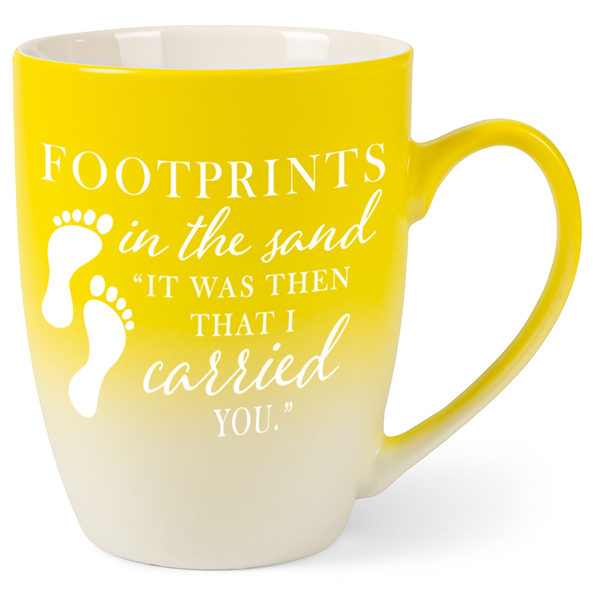 Elanze Designs Footprints In Sand Two Toned Ombre Matte Yellow and ...