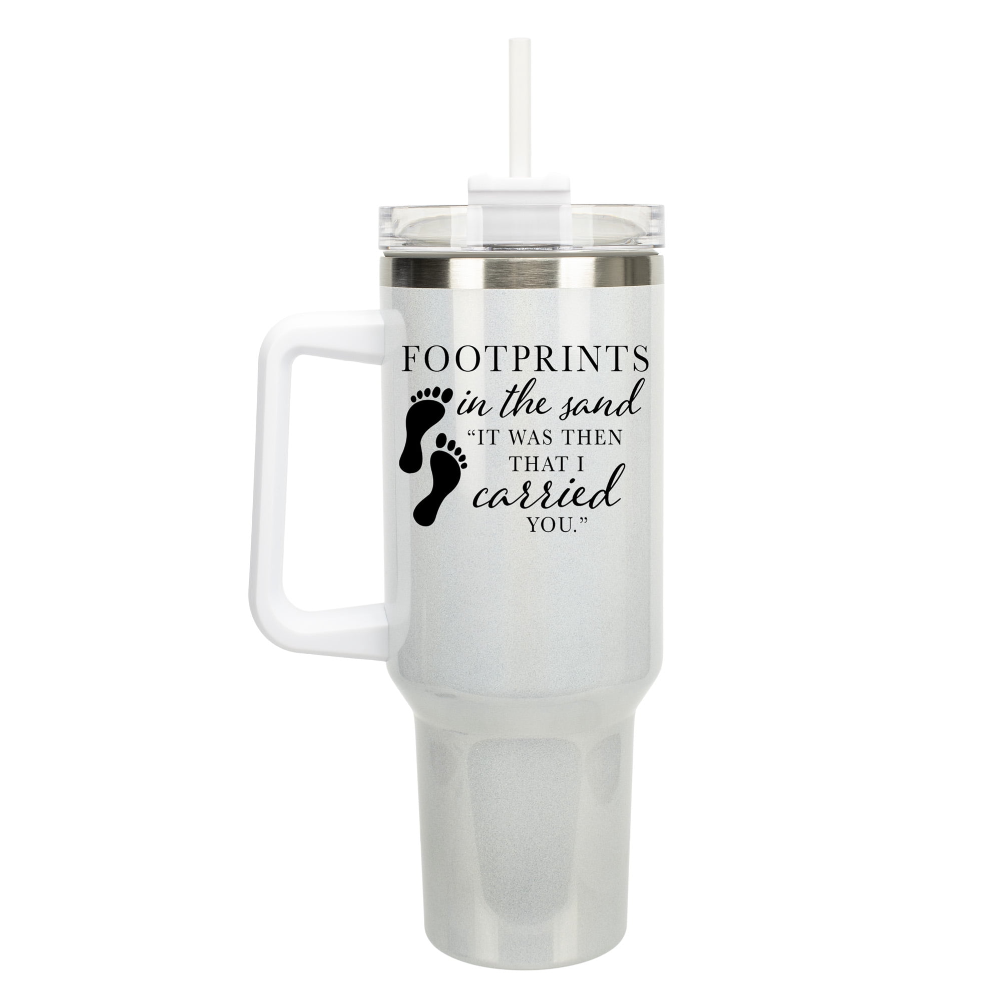 Elanze Designs Footprints In The Sand Walk With Faith 40 oz. Stainless ...