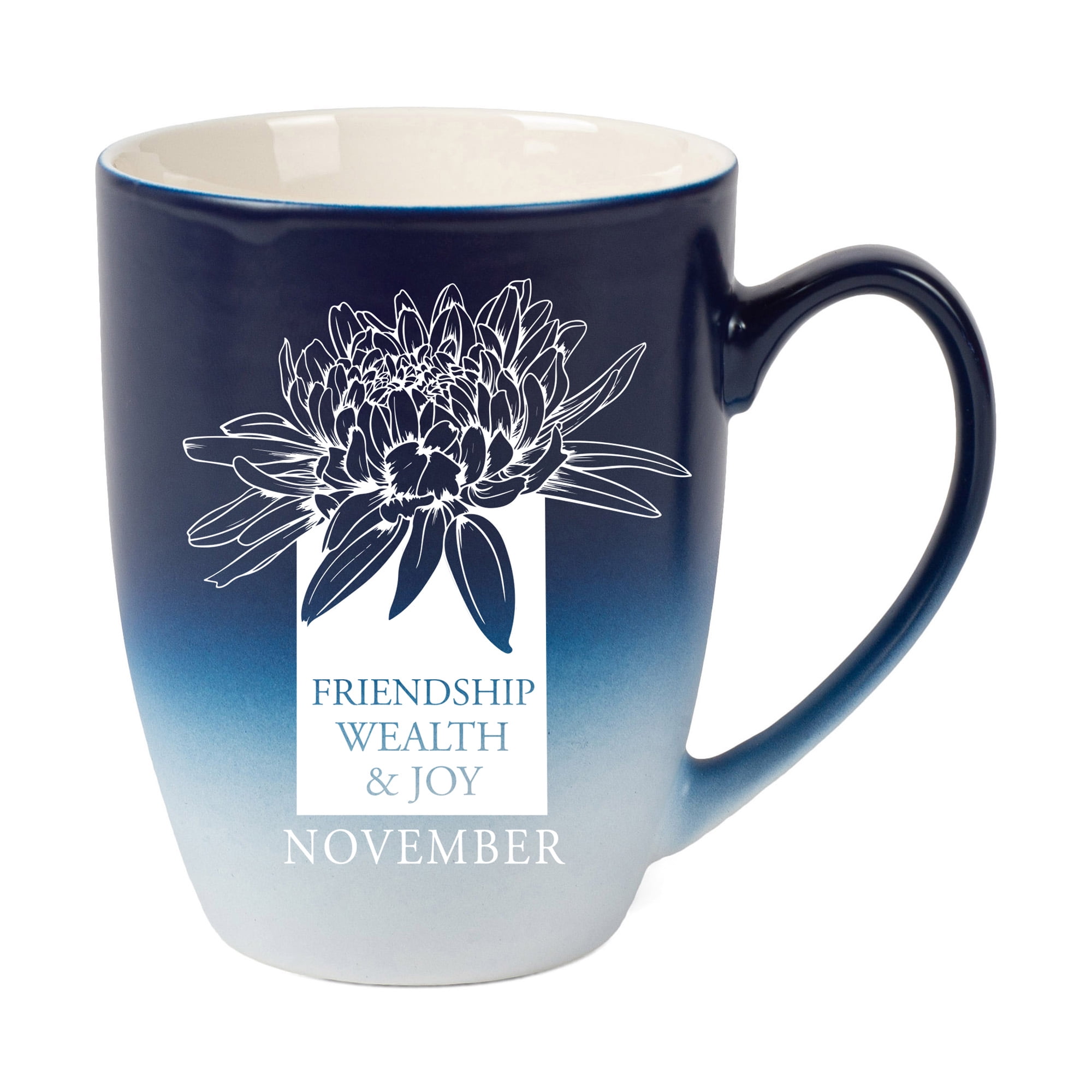 Elanze Designs Friendship Wealth And Joy Two Toned Ombre Matte Navy ...