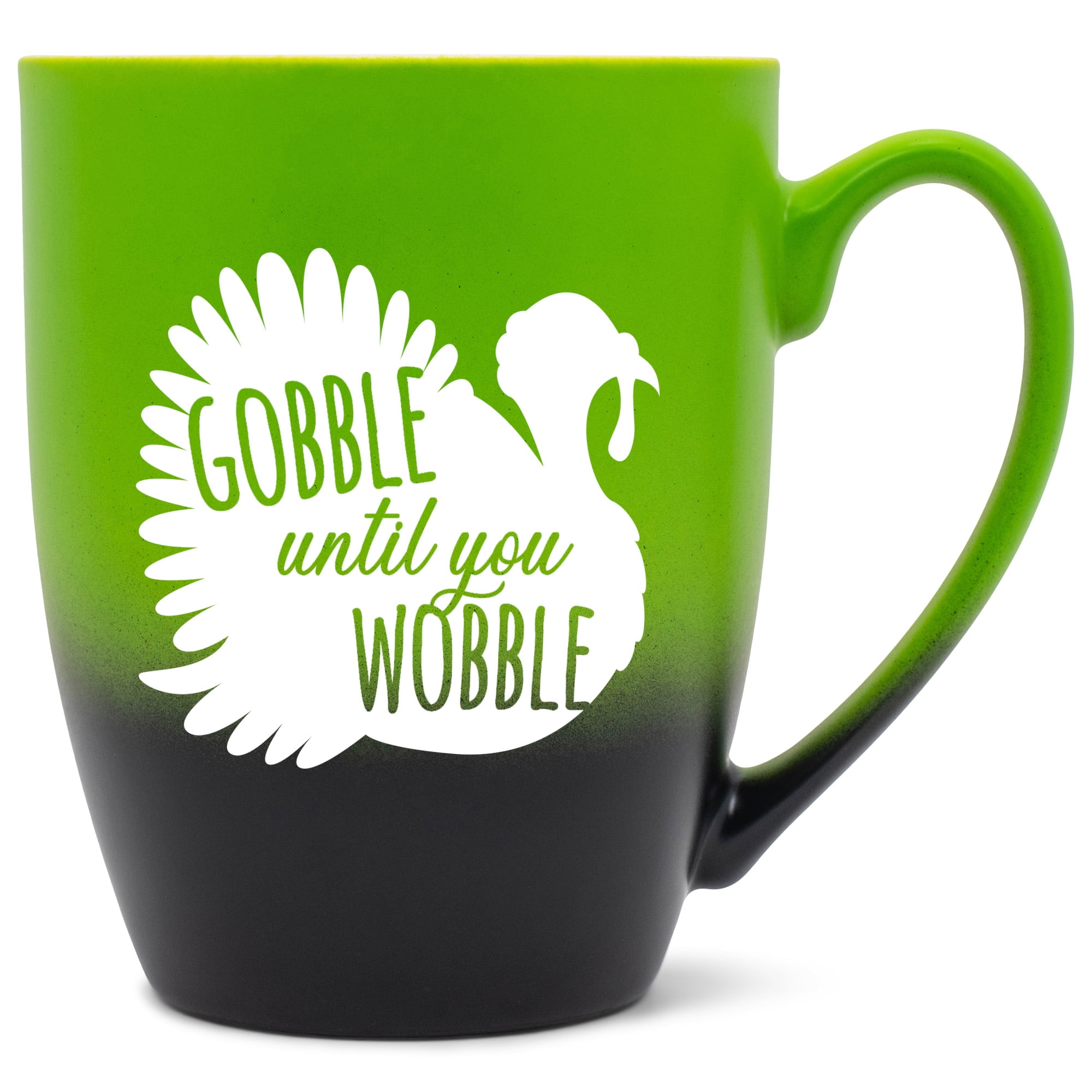 Elanze Designs Gobble Until You Wobble Two Toned Ombre Matte Green and ...