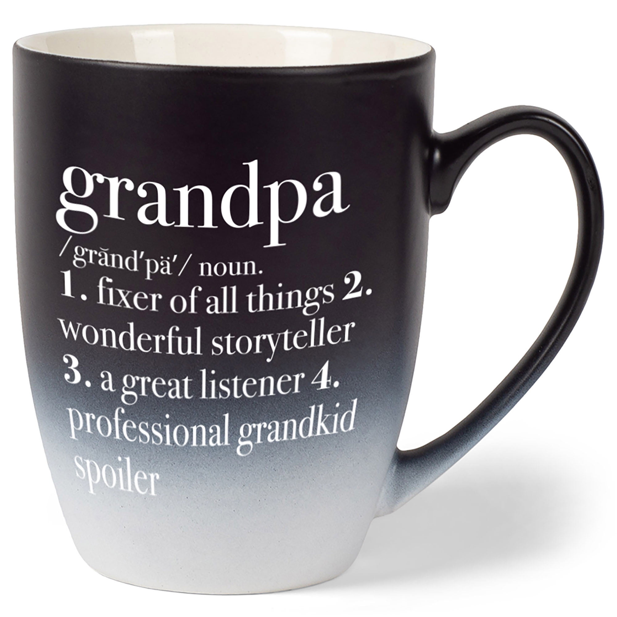 Elanze Designs Grandpa Definition Two Toned Ombre Matte Black and White ...