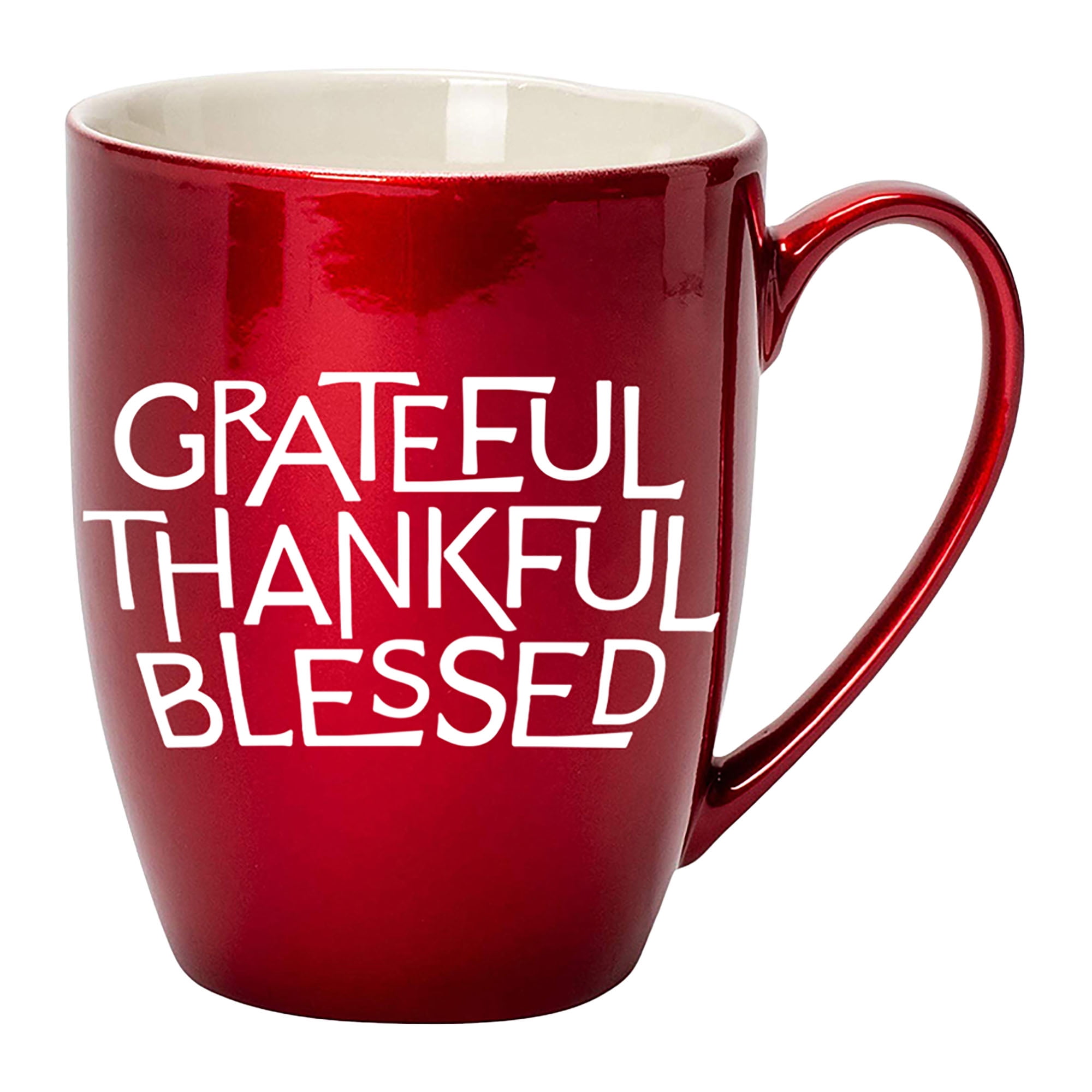 Elanze Designs Grateful Thankful Blessed Cardinal Red 10 ounce New Bone ...