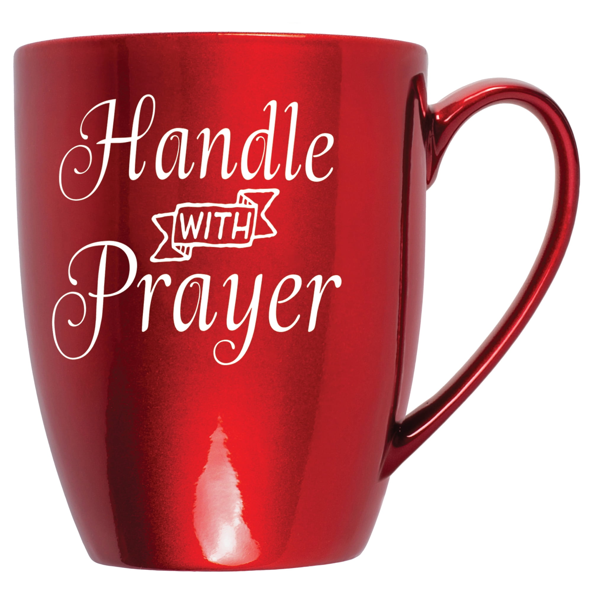 Elanze Designs Handle With Prayer Cardinal Red 10 ounce New Bone China ...