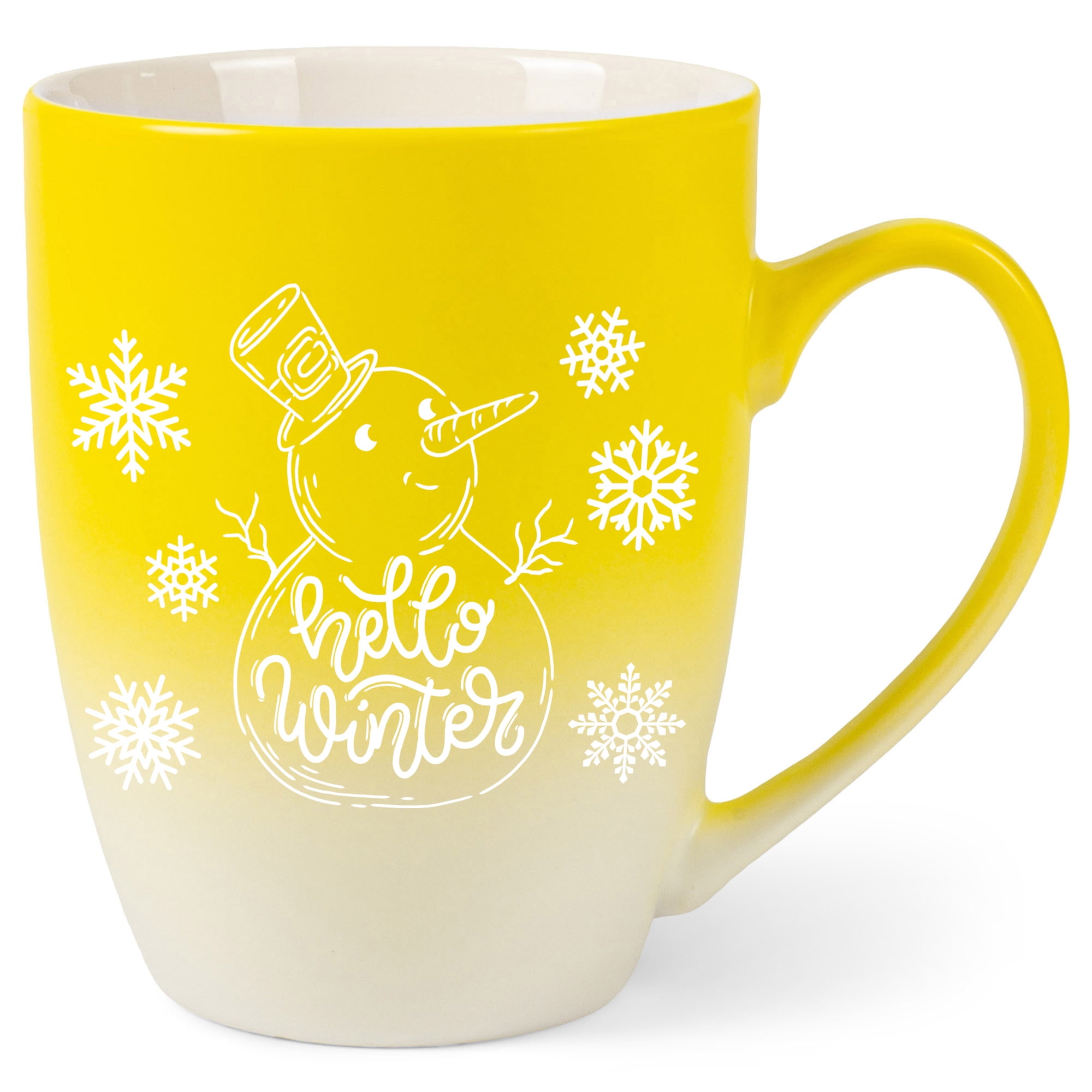 Elanze Designs Hello Winter Two Toned Ombre Matte Yellow and White 12 ...
