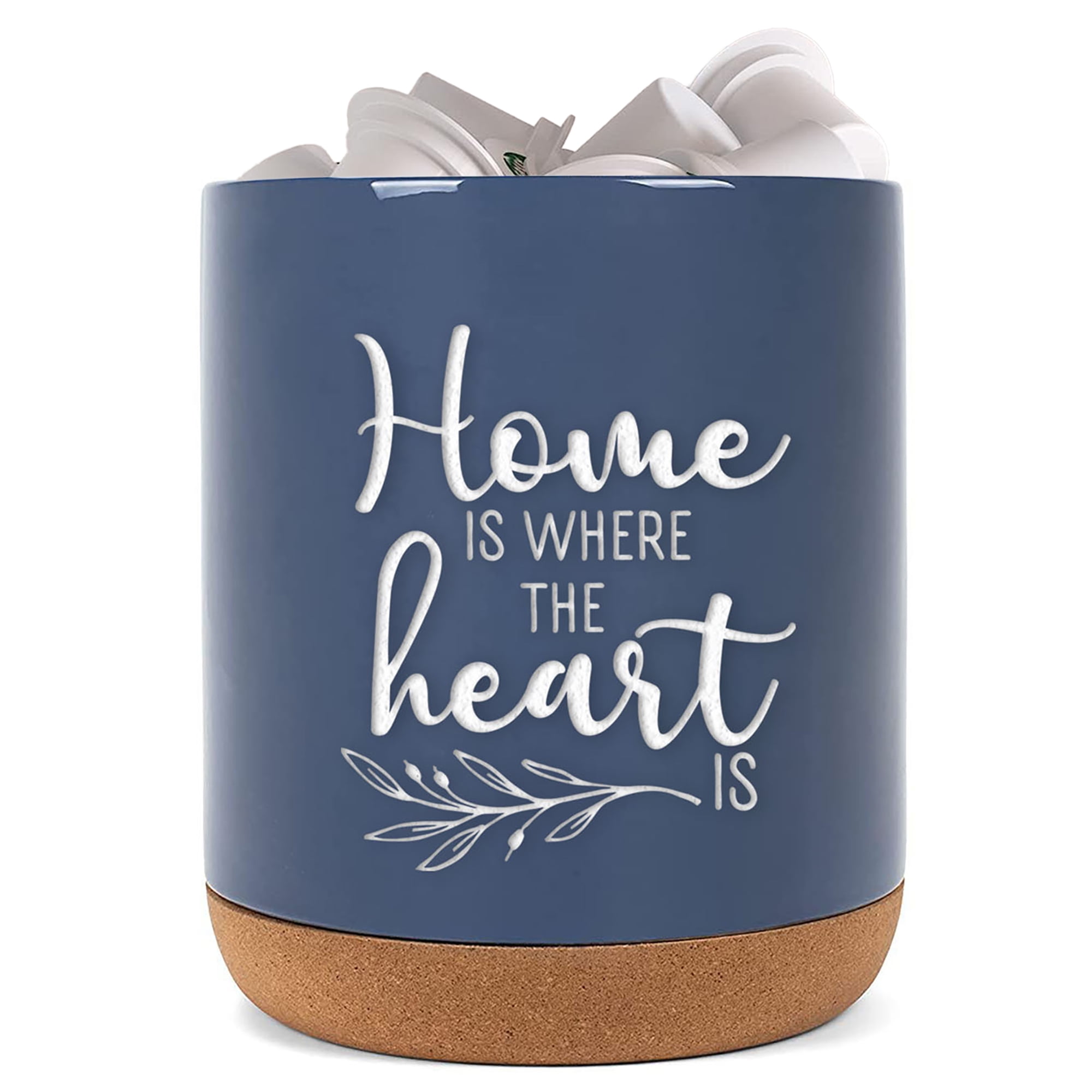 Elanze Designs Home Heart Navy Blue X-Large Cork Bottom, Kitchen ...