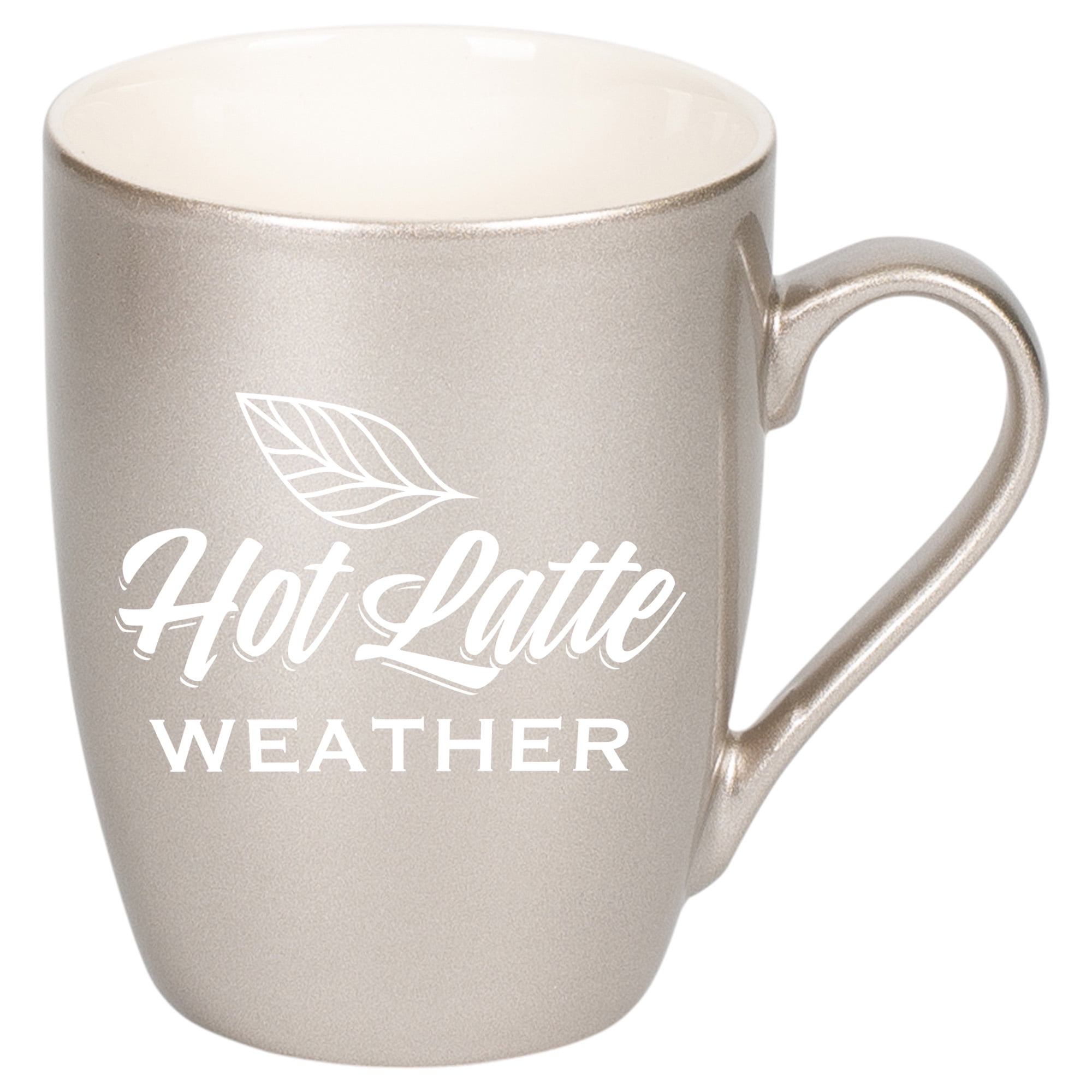 Elanze Designs Hot Latte Weather Silver 10 ounce New Bone China Coffee ...