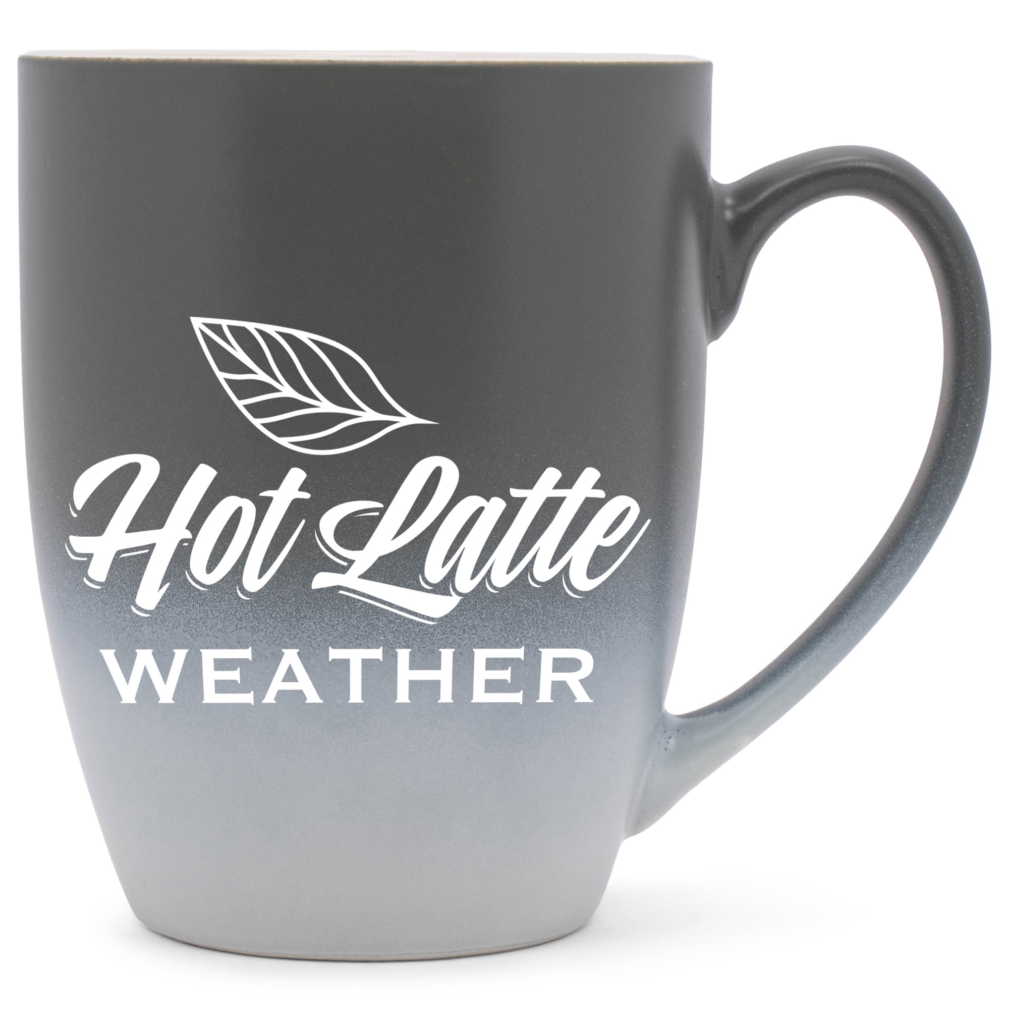 Elanze Designs Hot Latte Weather Two Toned Ombre Matte Gray and White ...