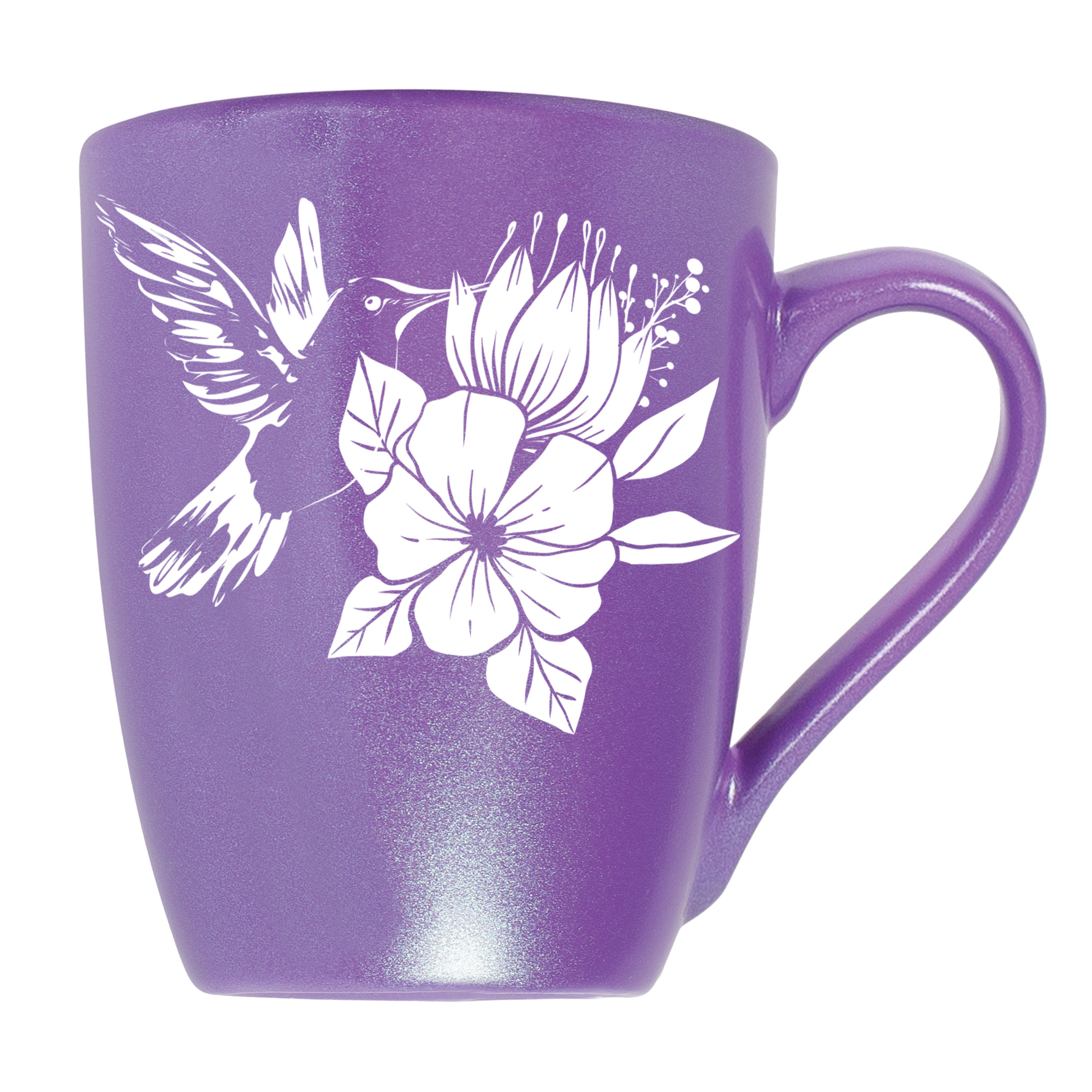 Elanze Designs Hummingbird Flower Passion Purple 10 ounce New Bone ...