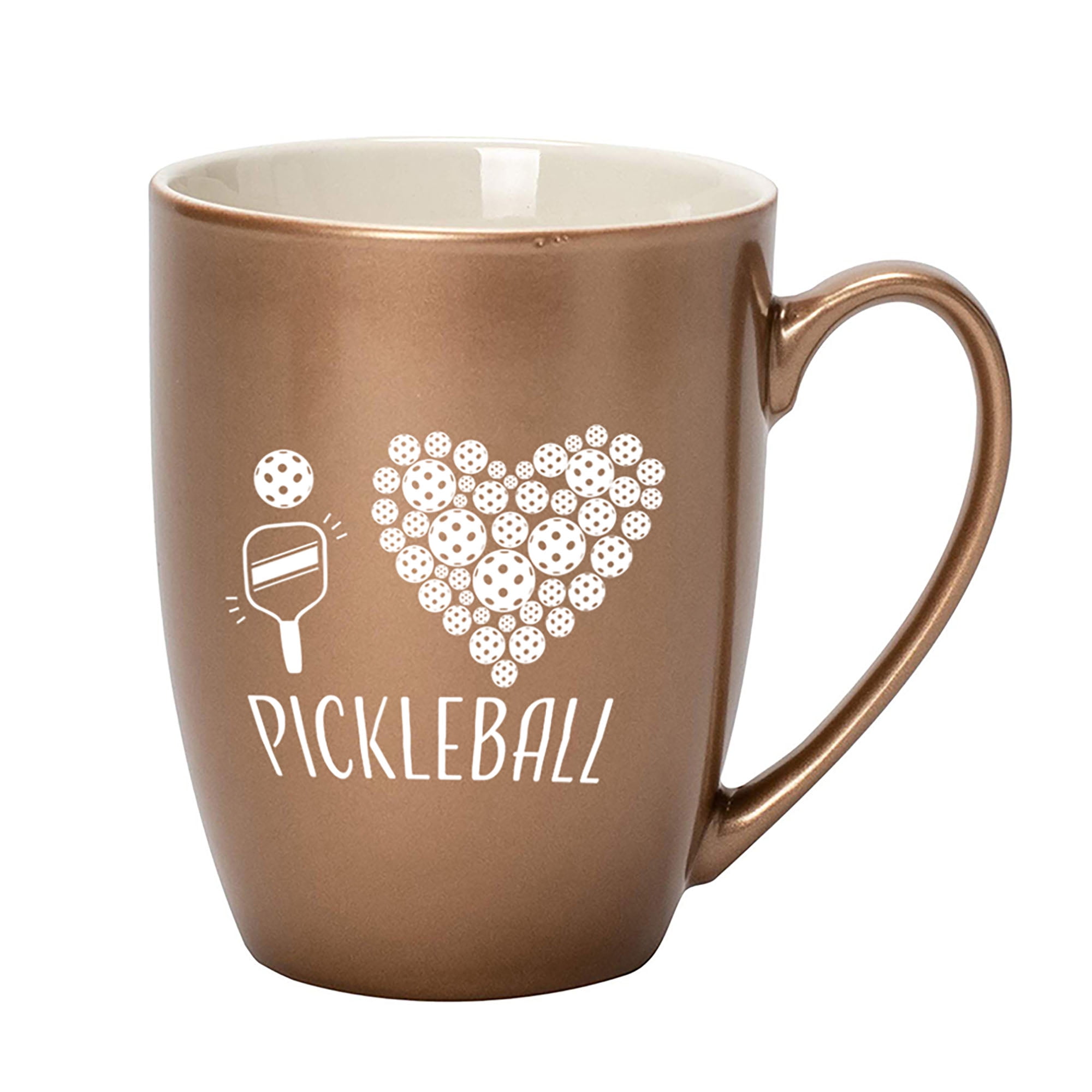 Elanze Designs I Heart Pickleball Dink Bronze 10 ounce New Bone China ...