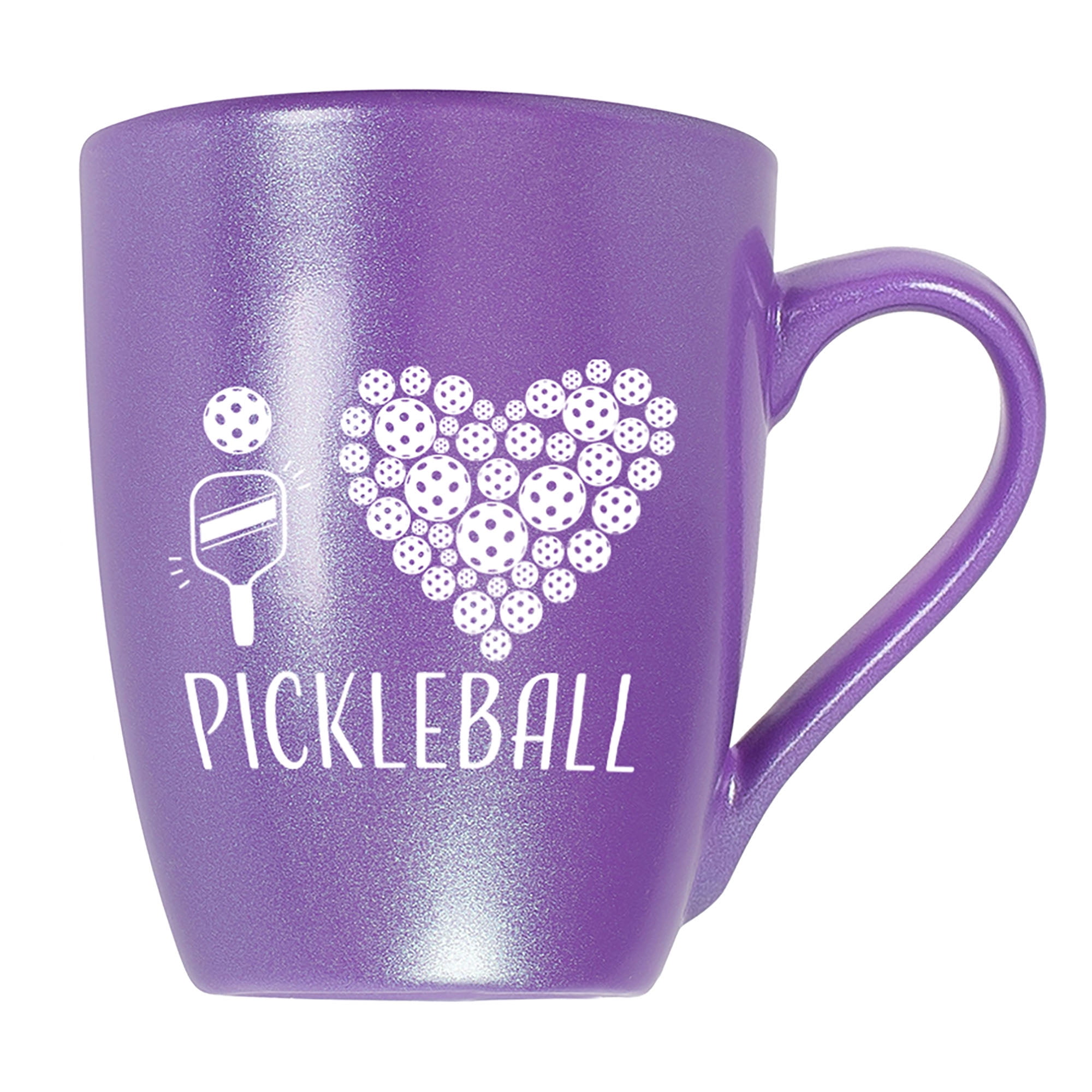 Elanze Designs I Heart Pickleball Dink Passion Purple 10 ounce New Bone ...