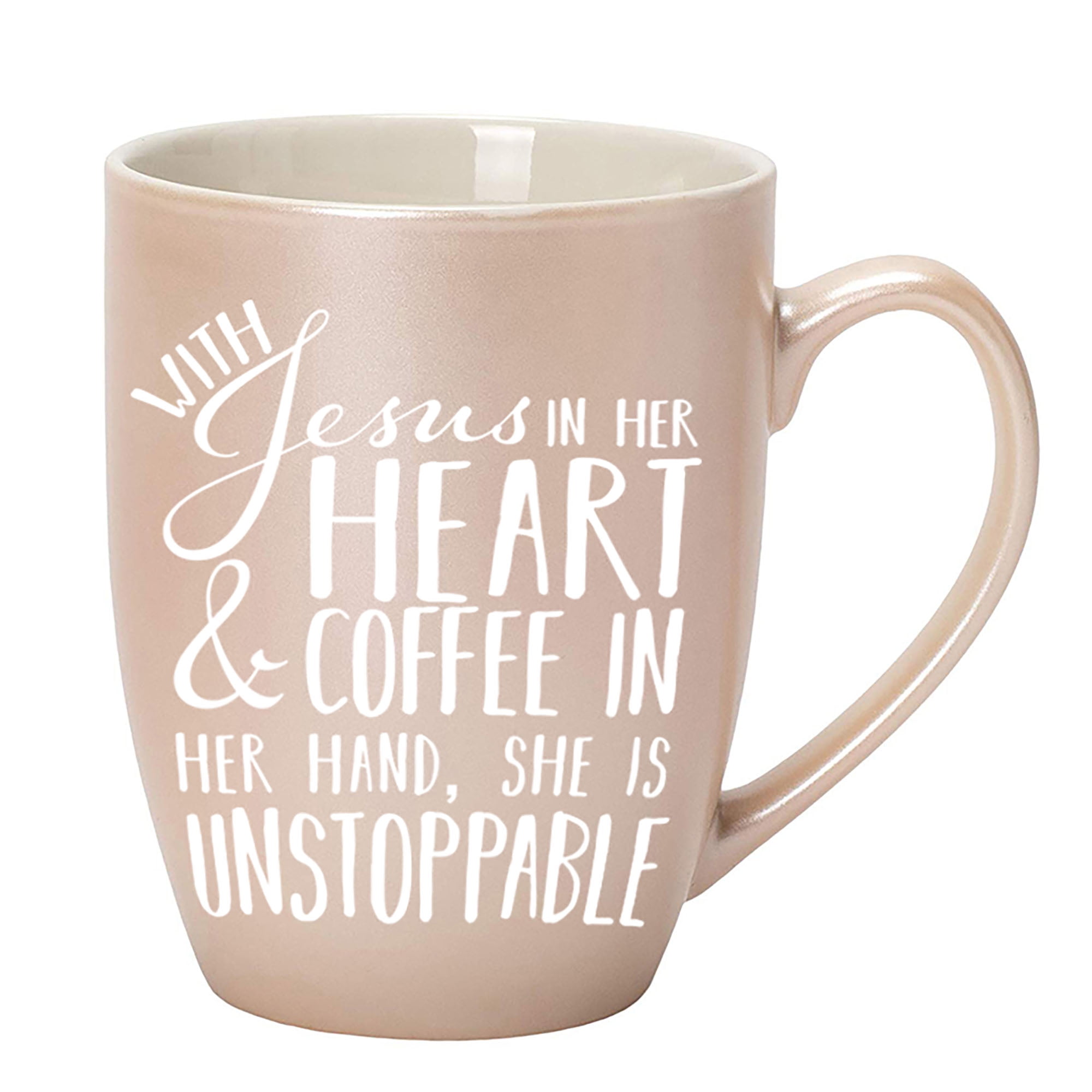 Elanze Designs Jesus Her Heart And Coffee She Is Unstop White and ...