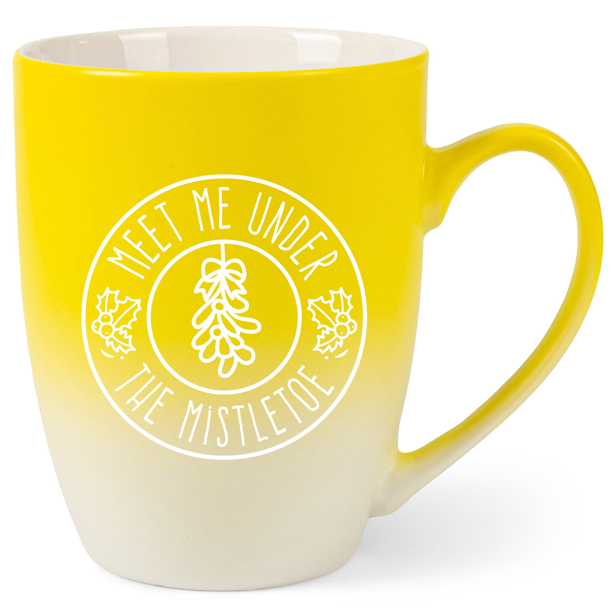 Elanze Designs Meet Me Under The Mistletoe Two Toned Ombre Matte Yellow ...