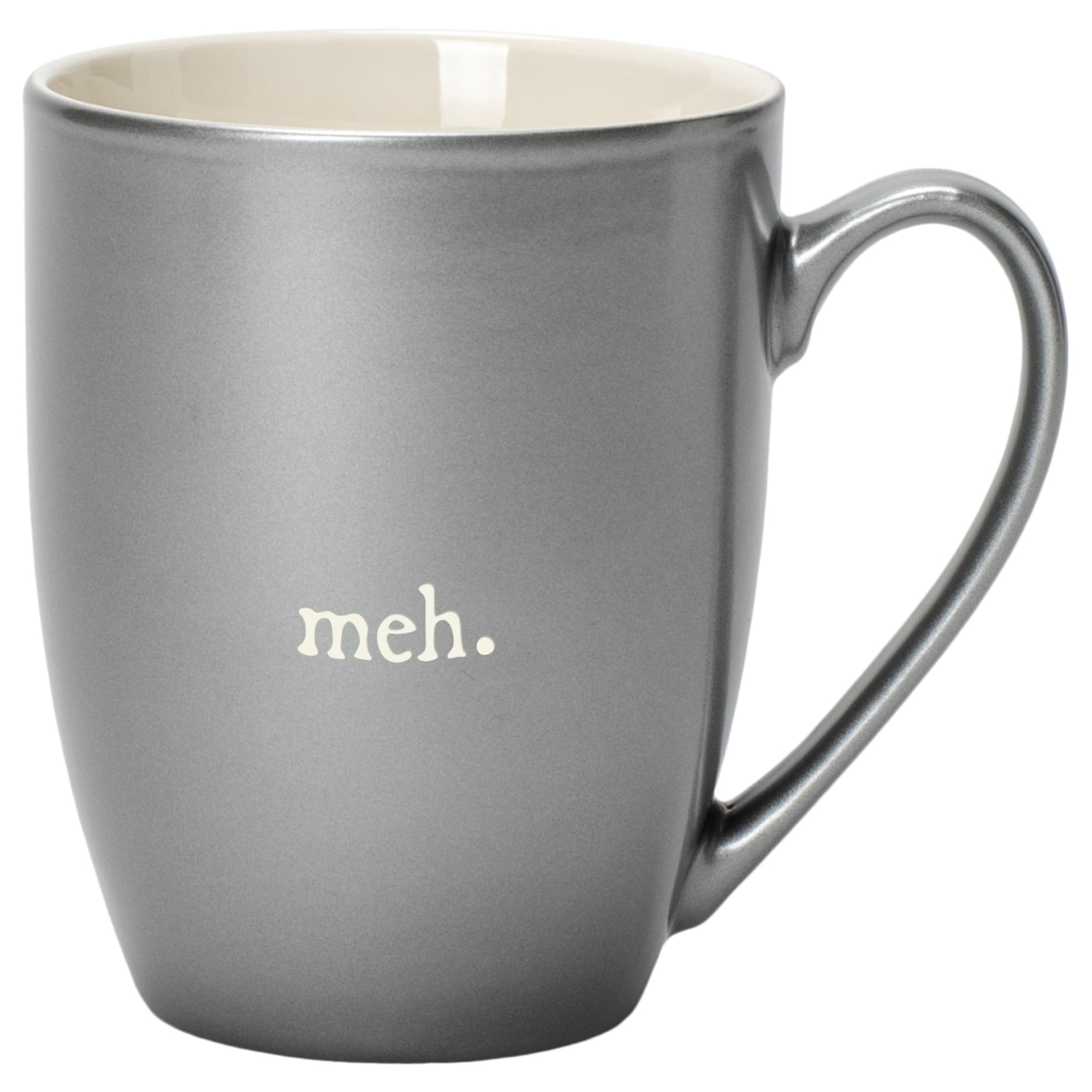 Elanze Designs Meh. Grey 10 ounce New Bone China Coffee Cup Mug ...