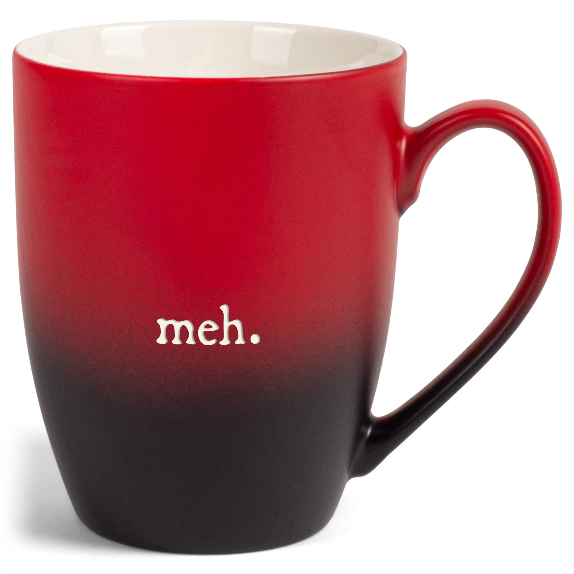 Elanze Designs Meh. Two Toned Ombre Matte Red and Black 12 ounce ...