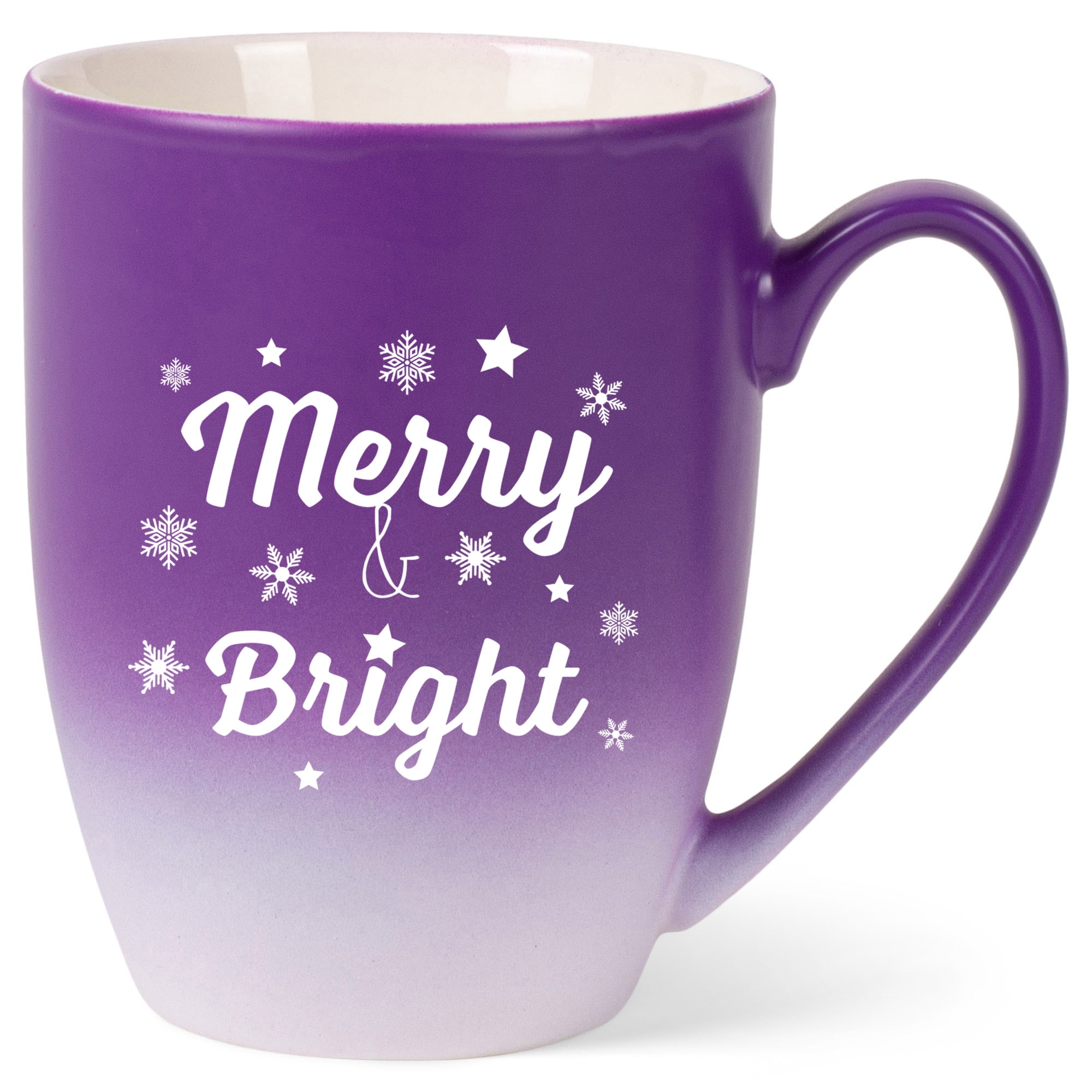 Elanze Designs Merry & Bright Two Toned Ombre Matte Purple and White 12 ...