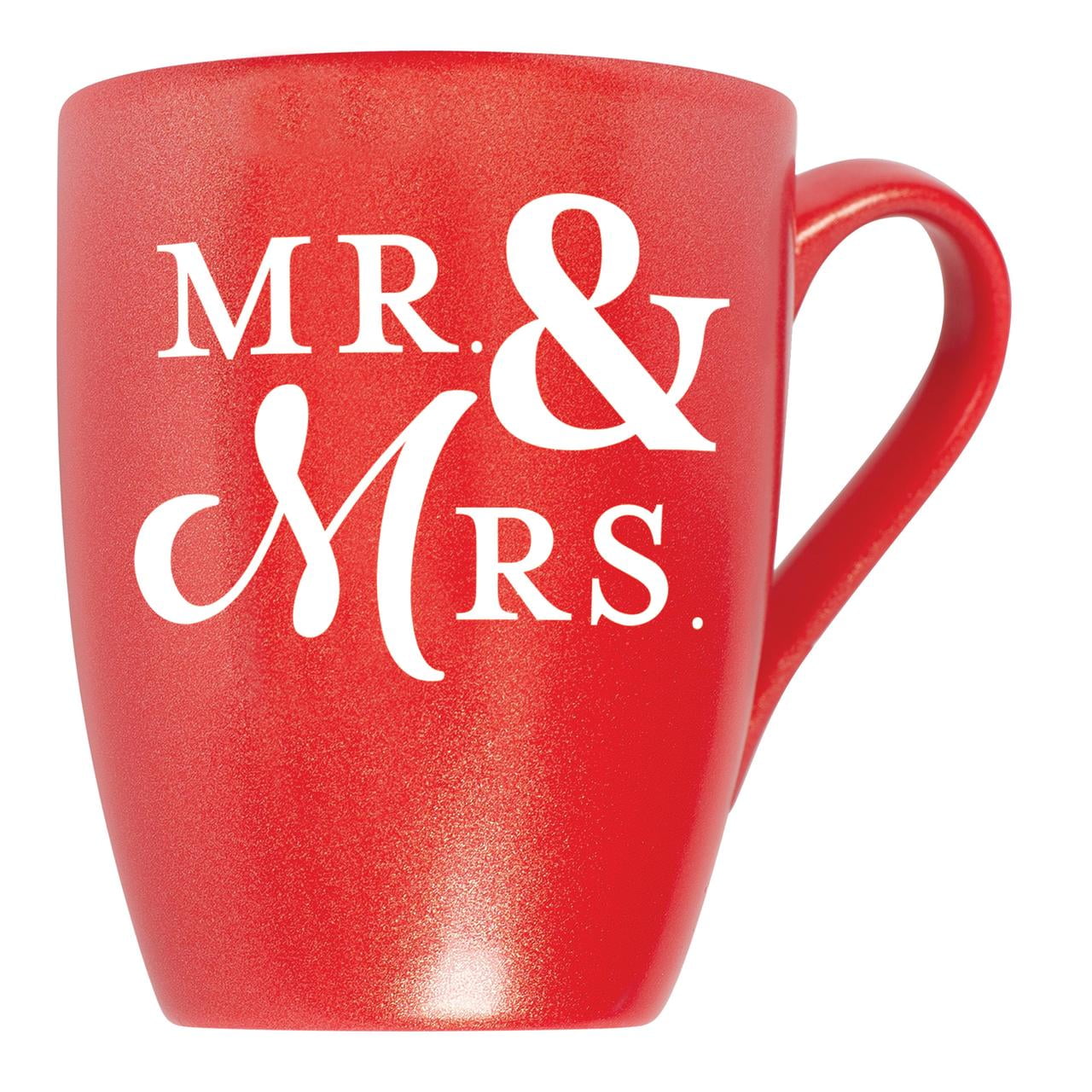 Elanze Designs Mr & Mrs Crimson Red 10 ounce New Bone China Coffee Cup ...