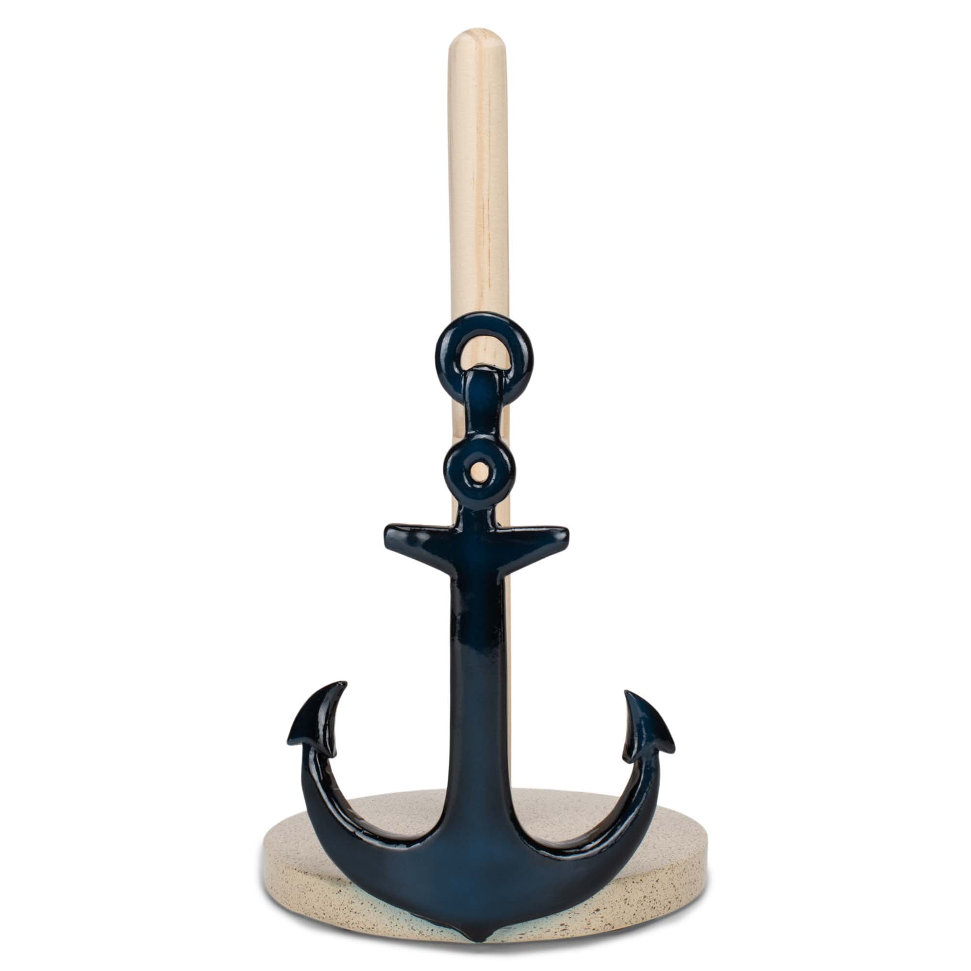 Elanze Designs Nautical Anchor 12 inch Resin and Wood Paper Towel ...