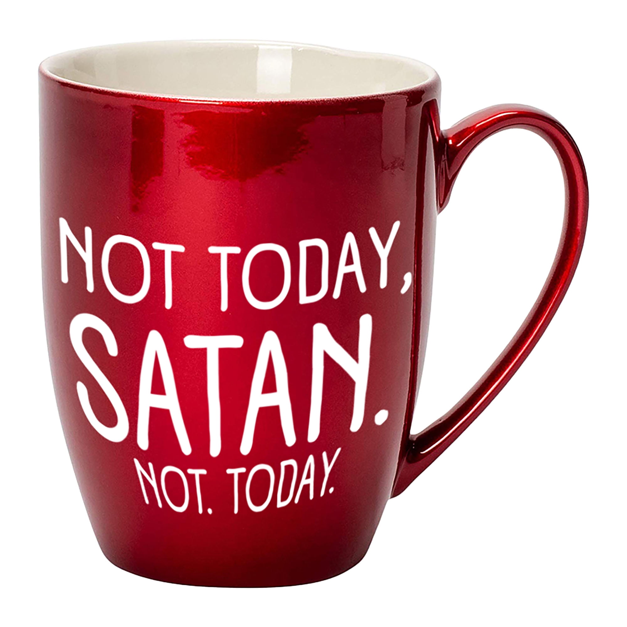 Elanze Designs Not Today Satan Not Today Cardinal Red 10 ounce New Bone ...