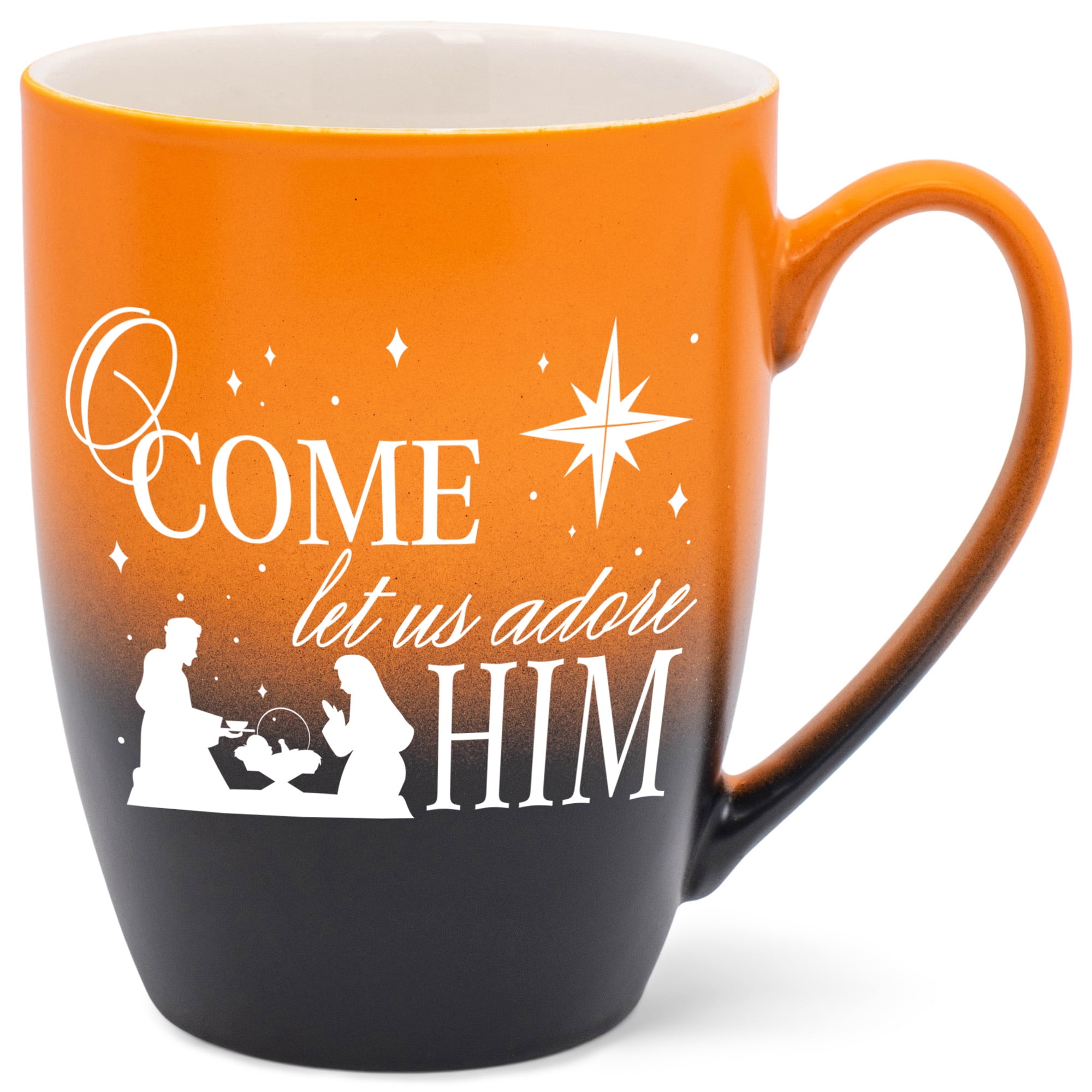 Elanze Designs O Come Let Us Adore Him Two Toned Ombre Matte Orange and ...
