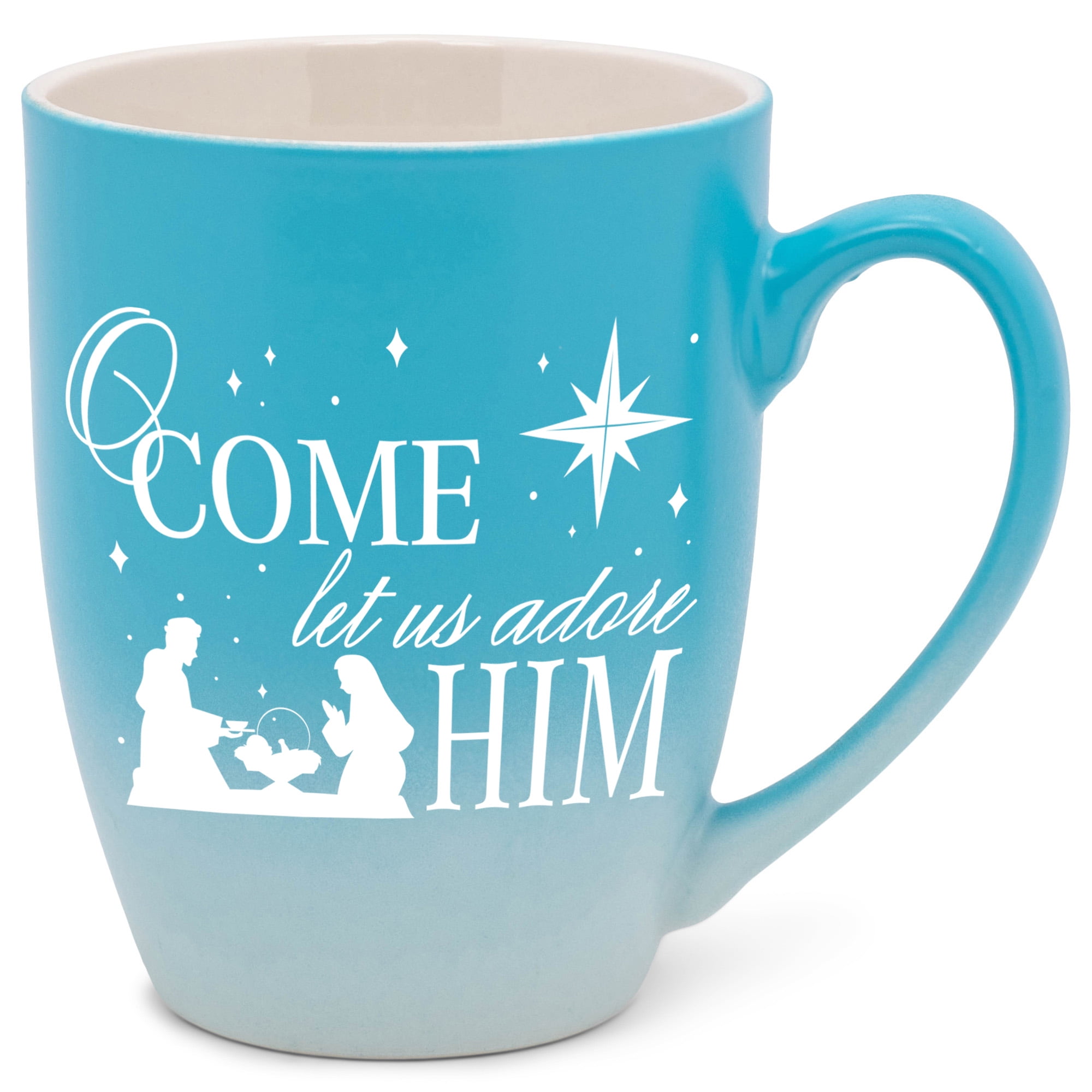 Elanze Designs O Come Let Us Adore Him Two Toned Ombre Matte Teal and ...