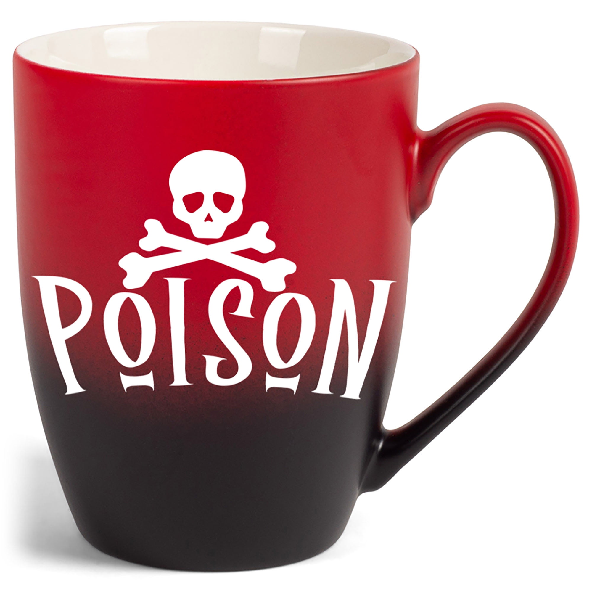 Elanze Designs Poison Skull Two Toned Ombre Matte Red and Black 12 ...