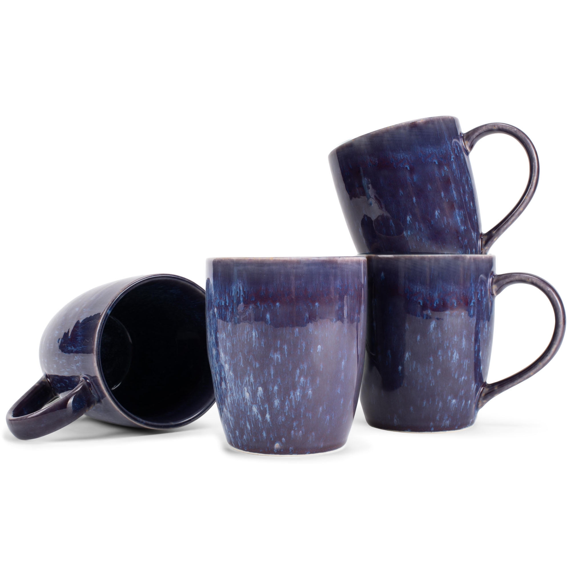 Elanze Designs Reactive 17 ounce Ceramic Curved Body Mugs Set of 4 ...